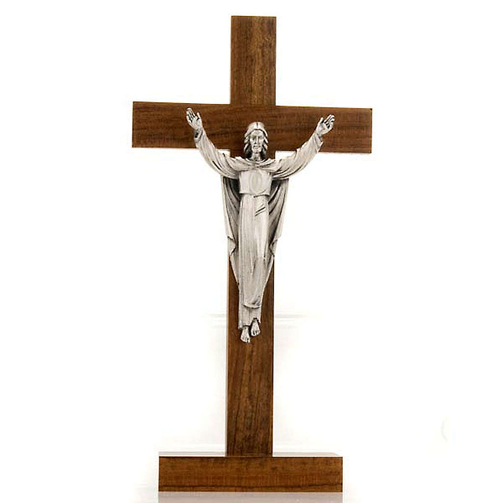 Table crucifix risen Christ walnut | online sales on HOLYART.com
