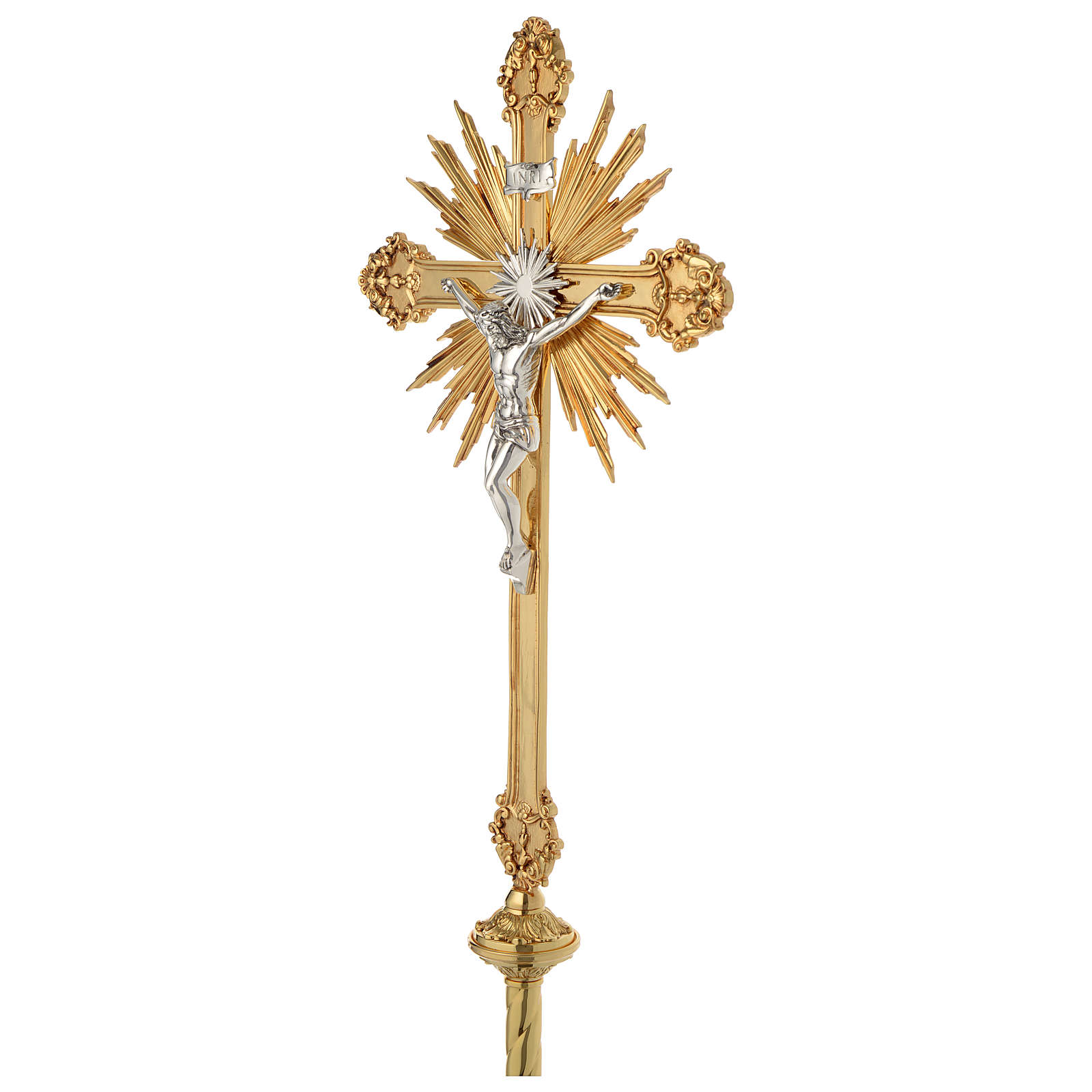 Processional cross, Baroque style in two tone brass 63x35cm | online ...
