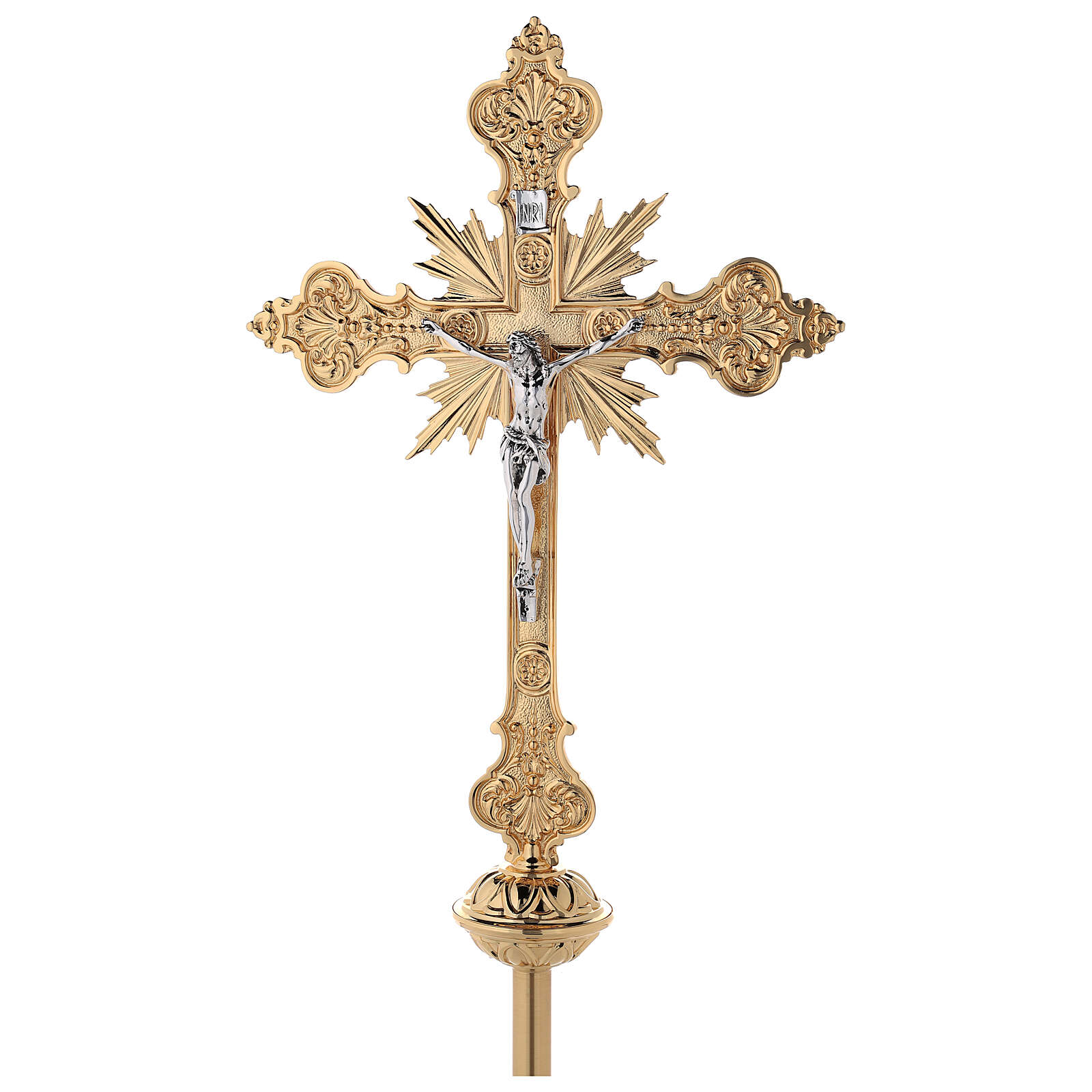 Processional cross in cast brass 58x37cm | online sales on HOLYART.co.uk