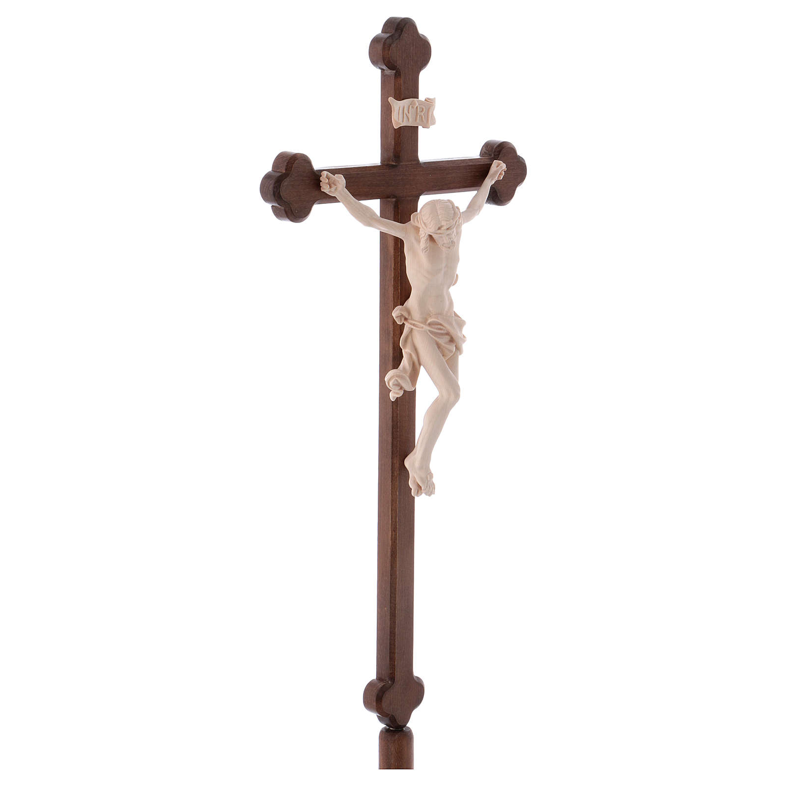 Processional cross in natural wood, Leonardo-type crucifix | online ...