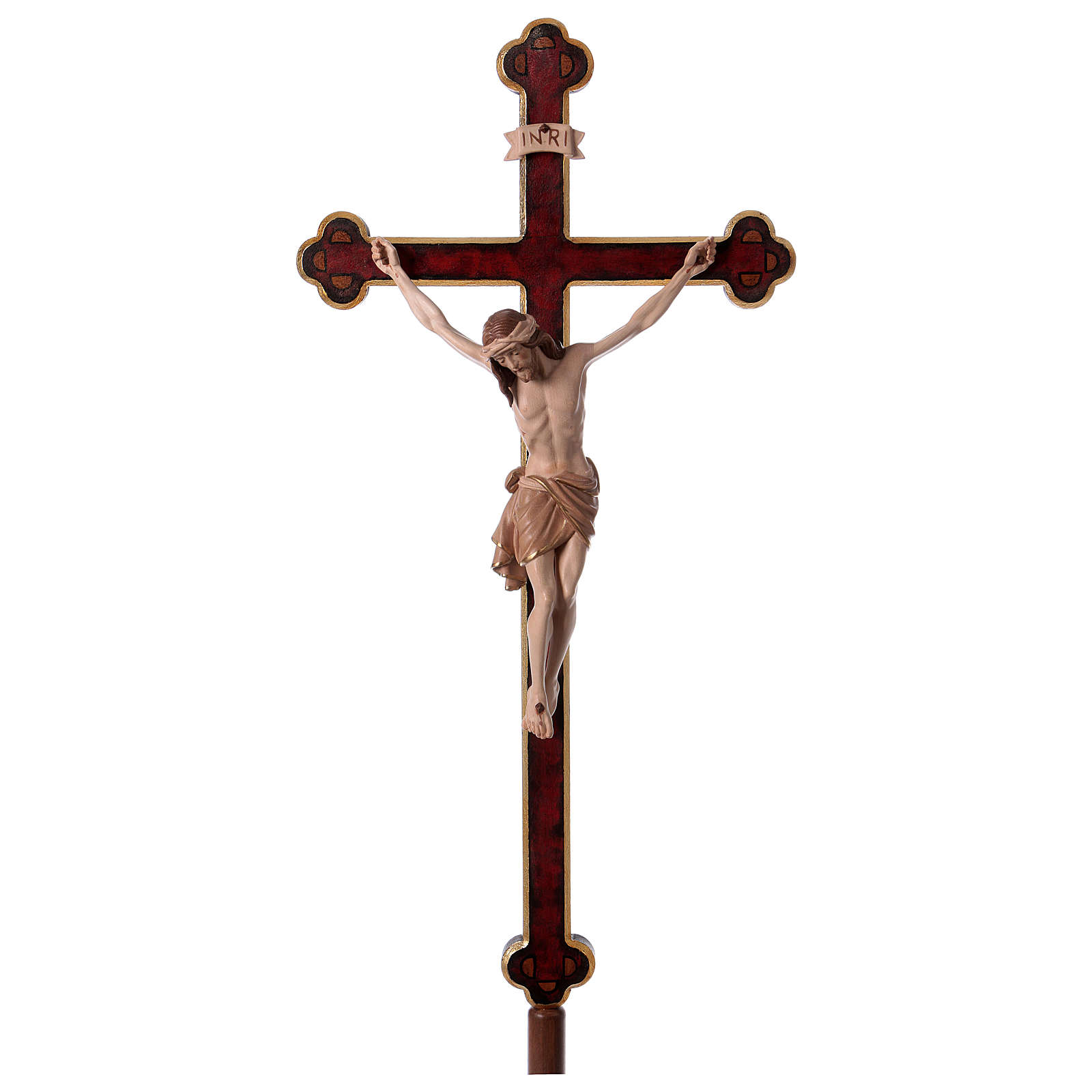 Croce astile con base Siemna croce oro barocca oro zecchino antico ...