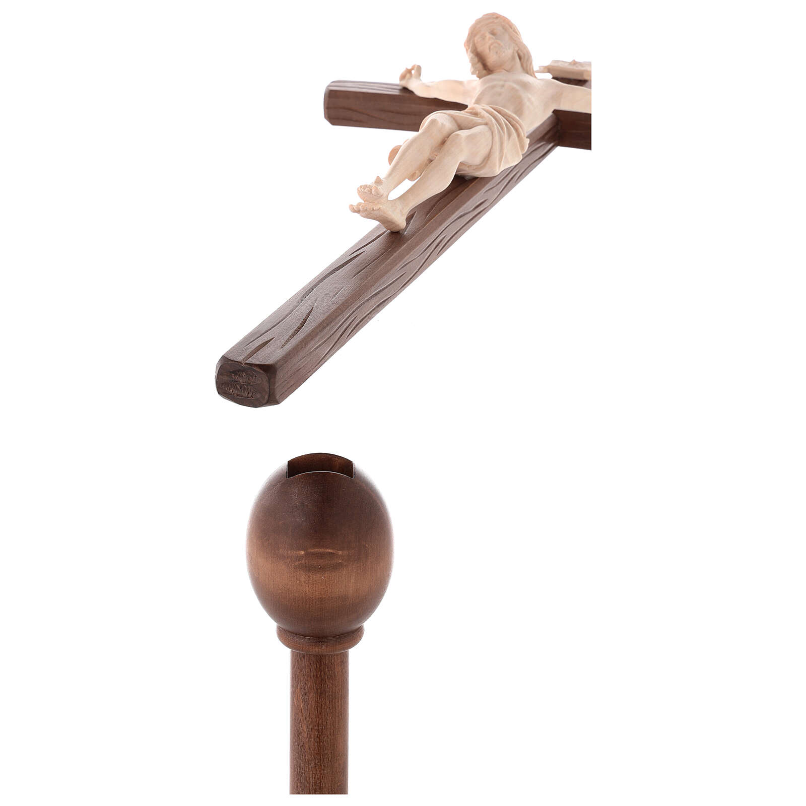 Processional cross with base in natural wood, Siena-type | online sales ...