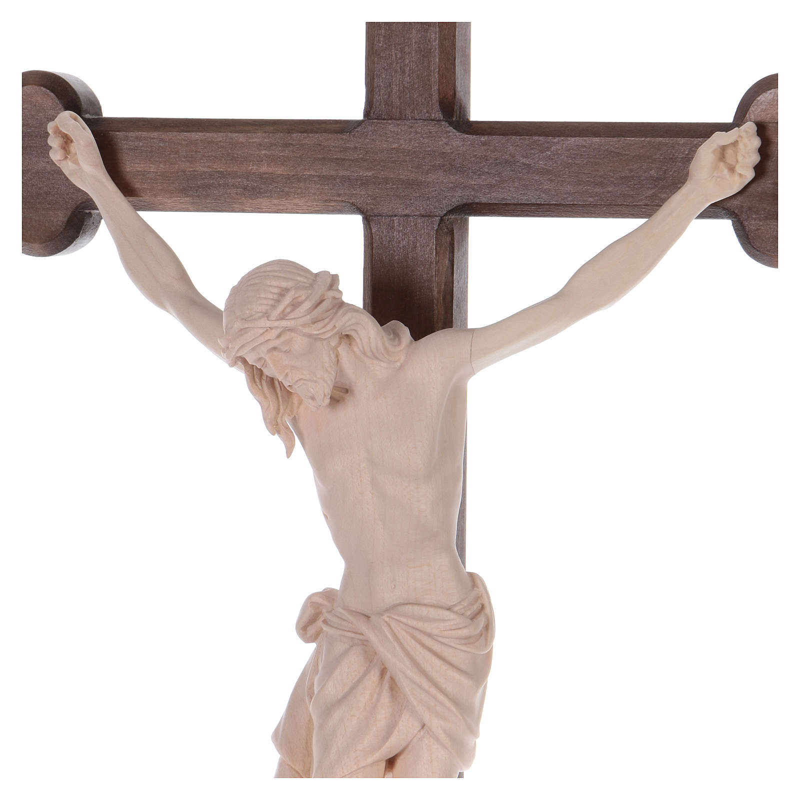Croce Cristo Siena astile processionale legno naturale croce barocca ...