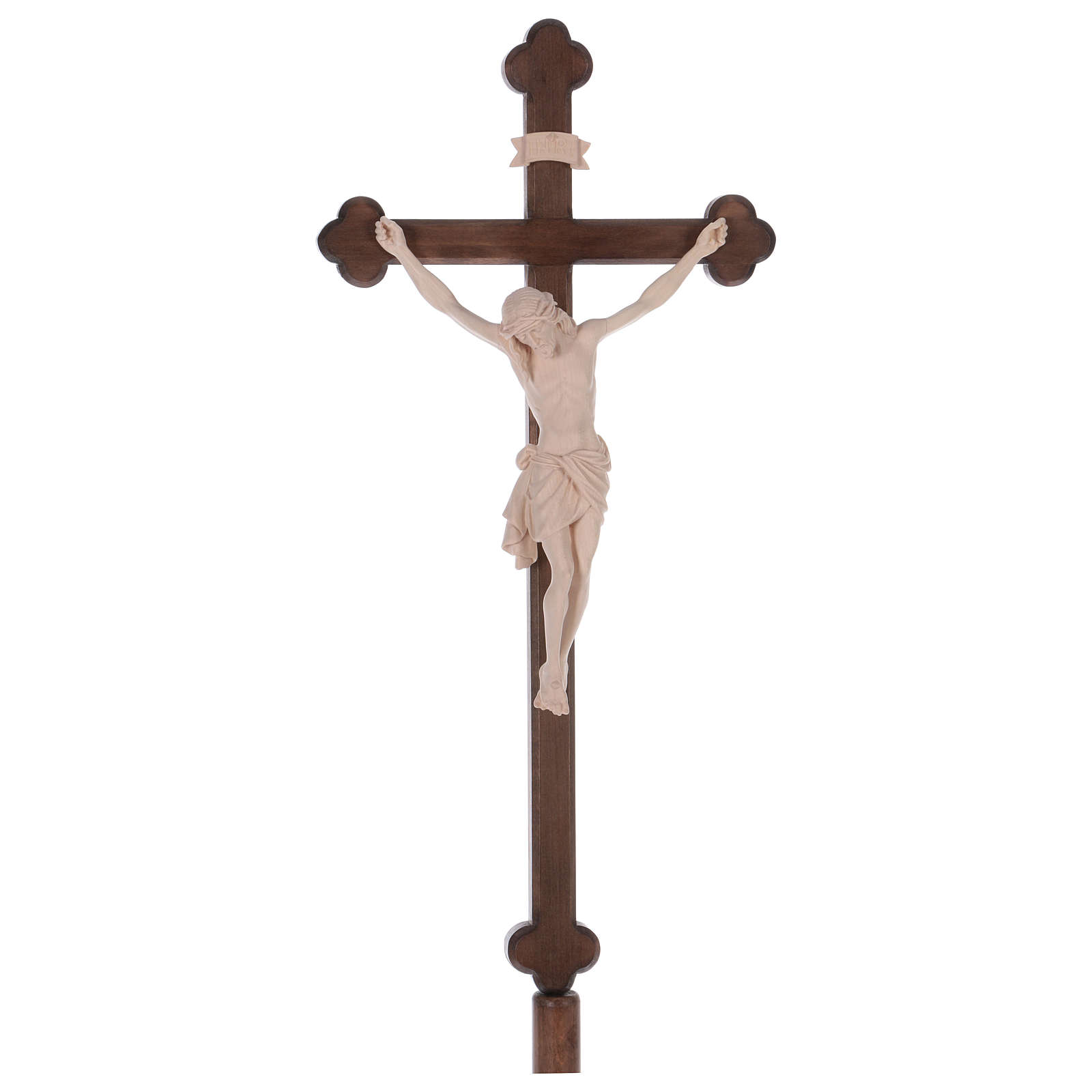 Processional cross in natural wood, Siena-type Crucifix with | online ...