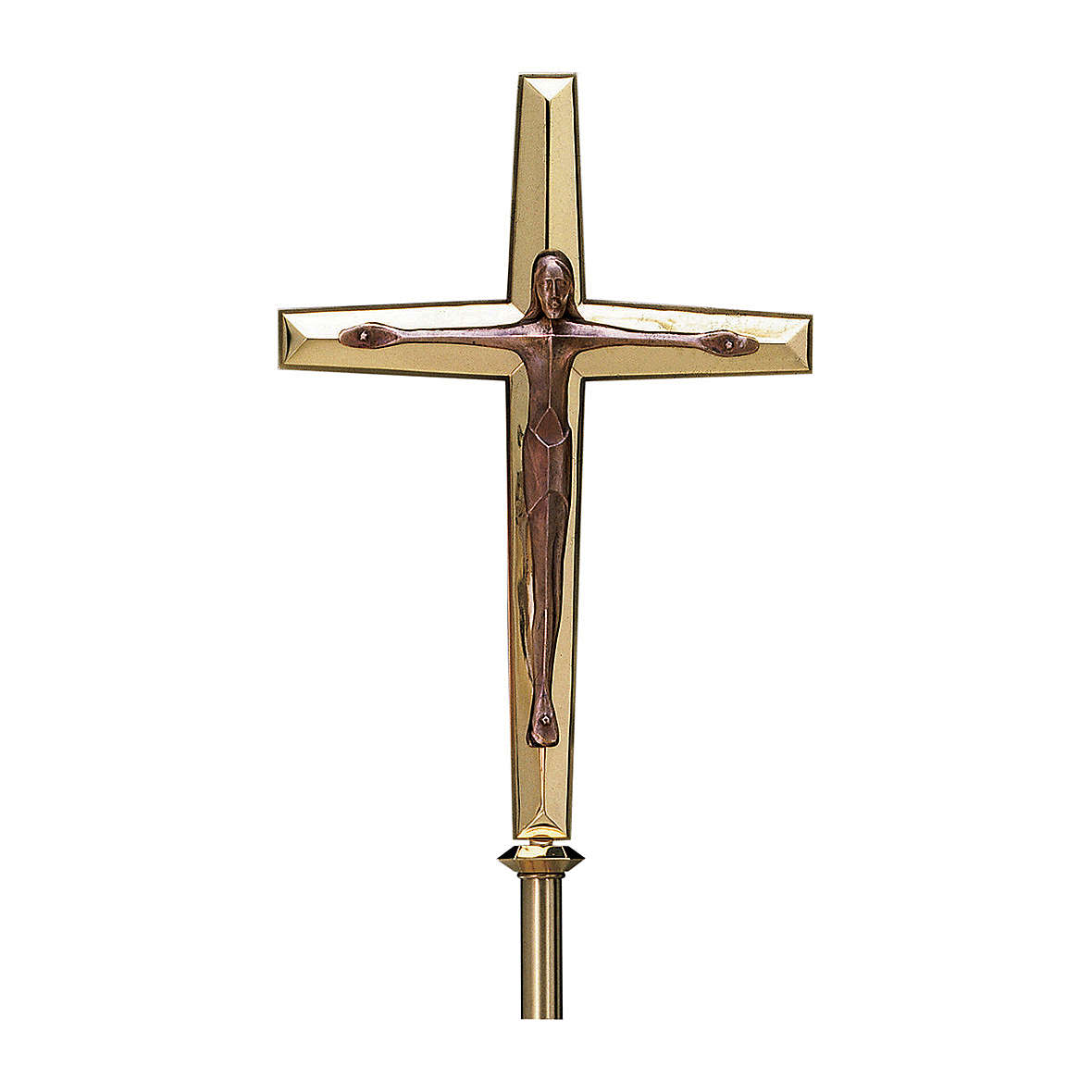 Croix procession Molina style moderne laiton | vente en ligne sur HOLYART