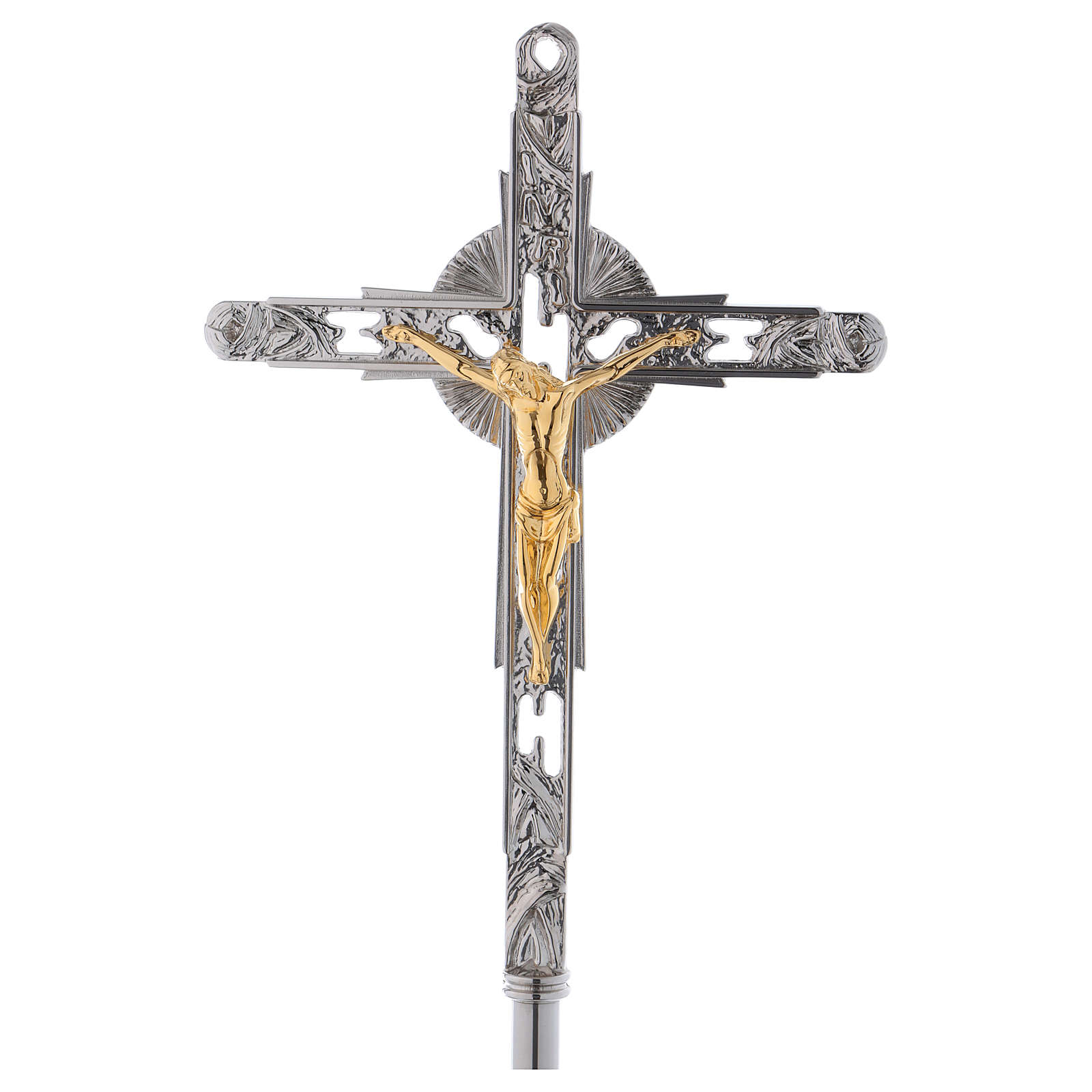 Croce astile da processione ottone color argento 200x35 cm | vendita ...