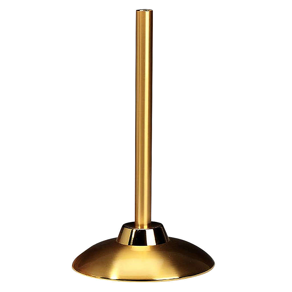 Processional cross stand in glossy gold-plated brass | online sales on ...