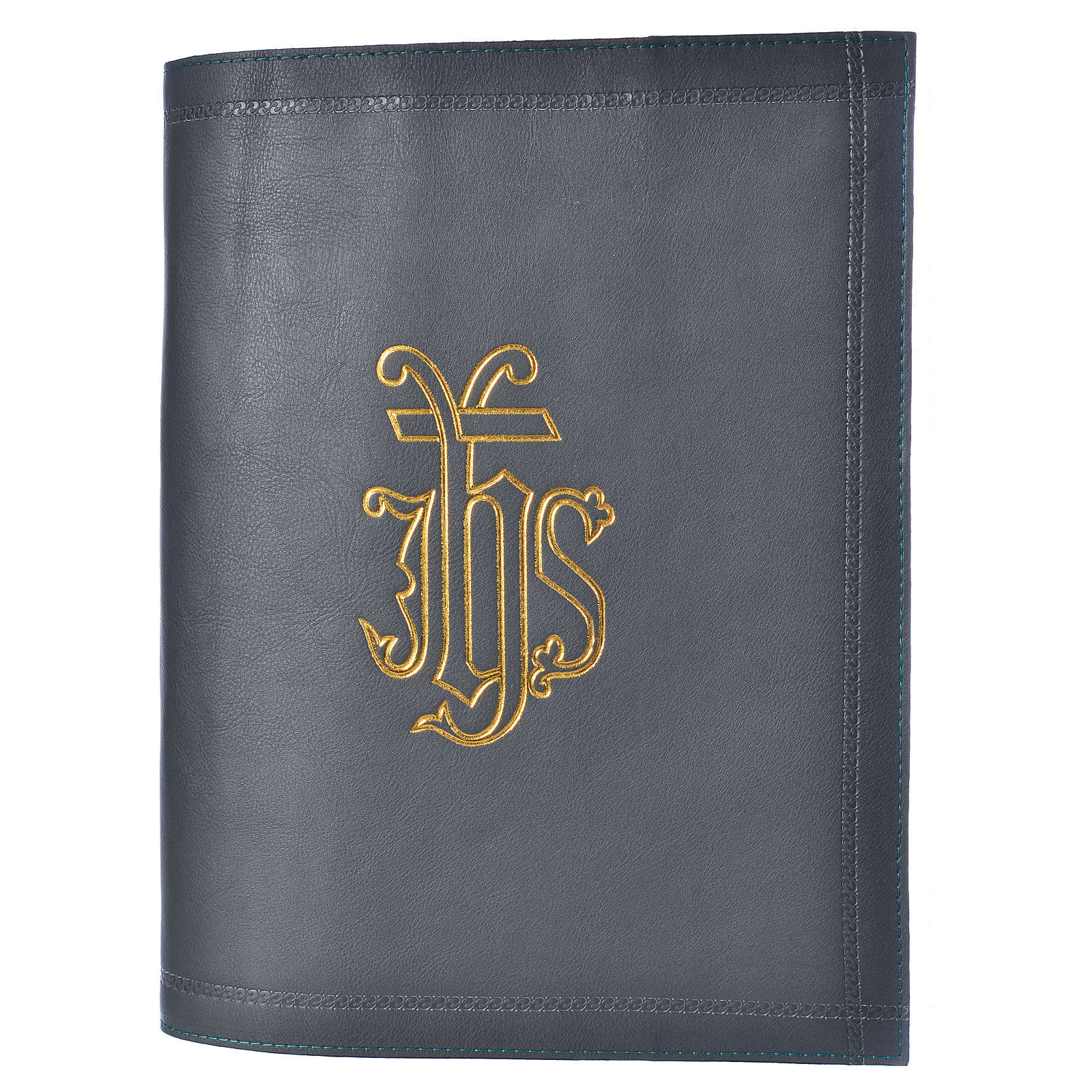 IHS Missal Cover in Green Leather | online sales on HOLYART.com