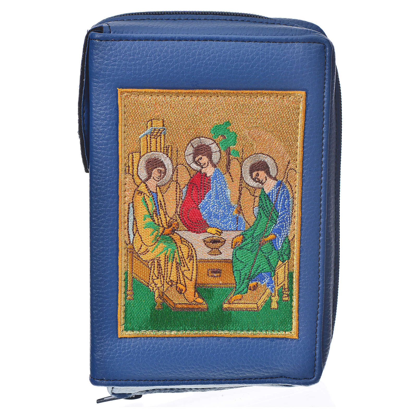 Catholic Bible Anglicised cover blue bonded leather with Holy Trinity ...