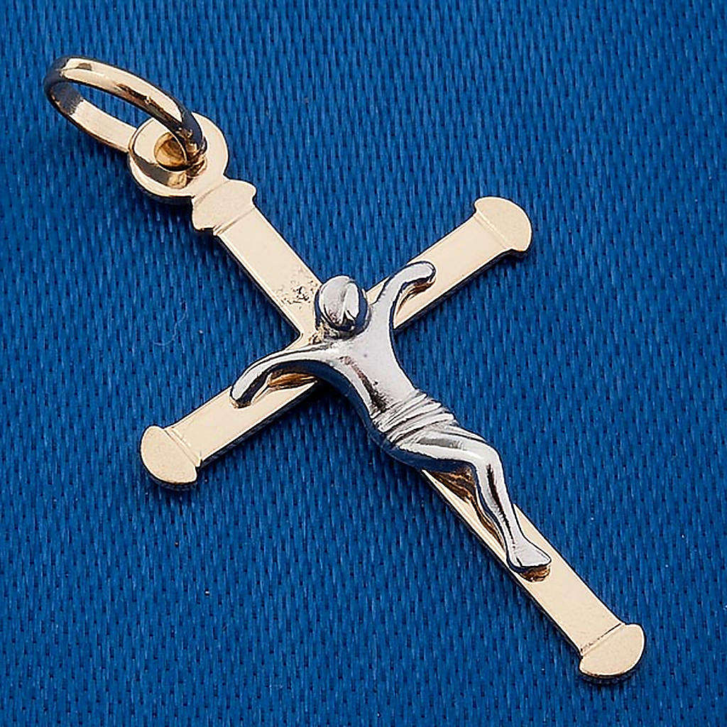 Cruz redonda colgante oro 750/00 – gr, 1,10 | venta online en HOLYART