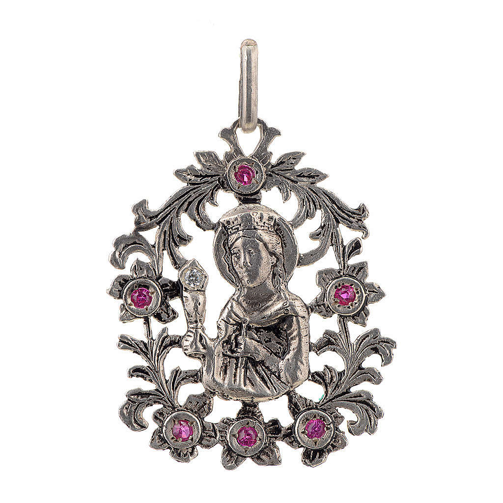 Pendant Saint Barbara in sterling silver | online sales on HOLYART.co.uk