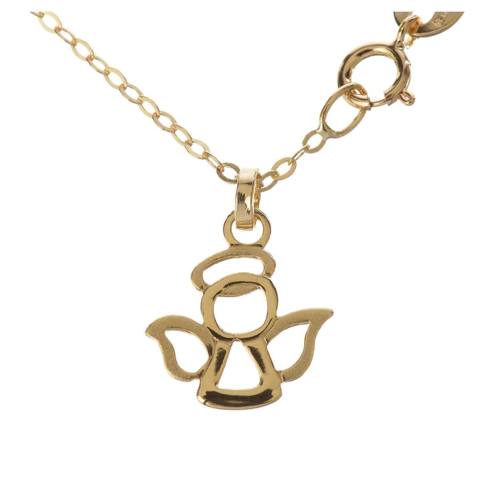 Gold chain with angel pendant in 18k gold 1,42 grams | online sales on ...