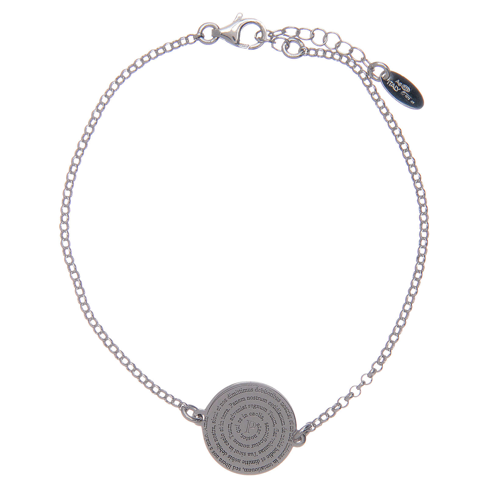 Amen bracelet in 925 sterling silver with Our Father prayer | online ...