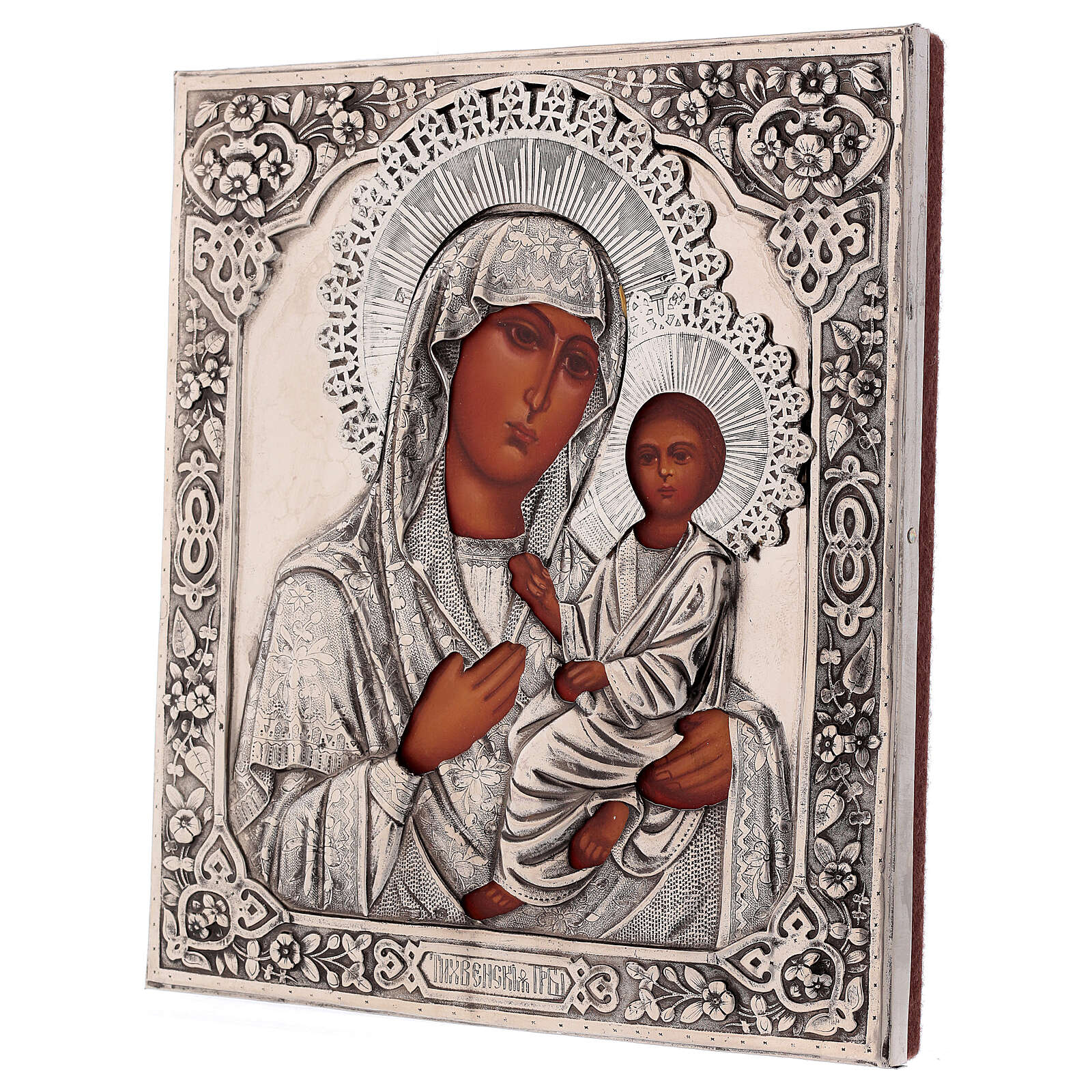 Madonna of Tikhvin icon, hand painted with riza 20x16 cm | online sales ...