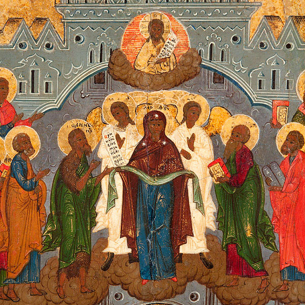 Ancient icon 'protection of the mother of God' | online sales on ...