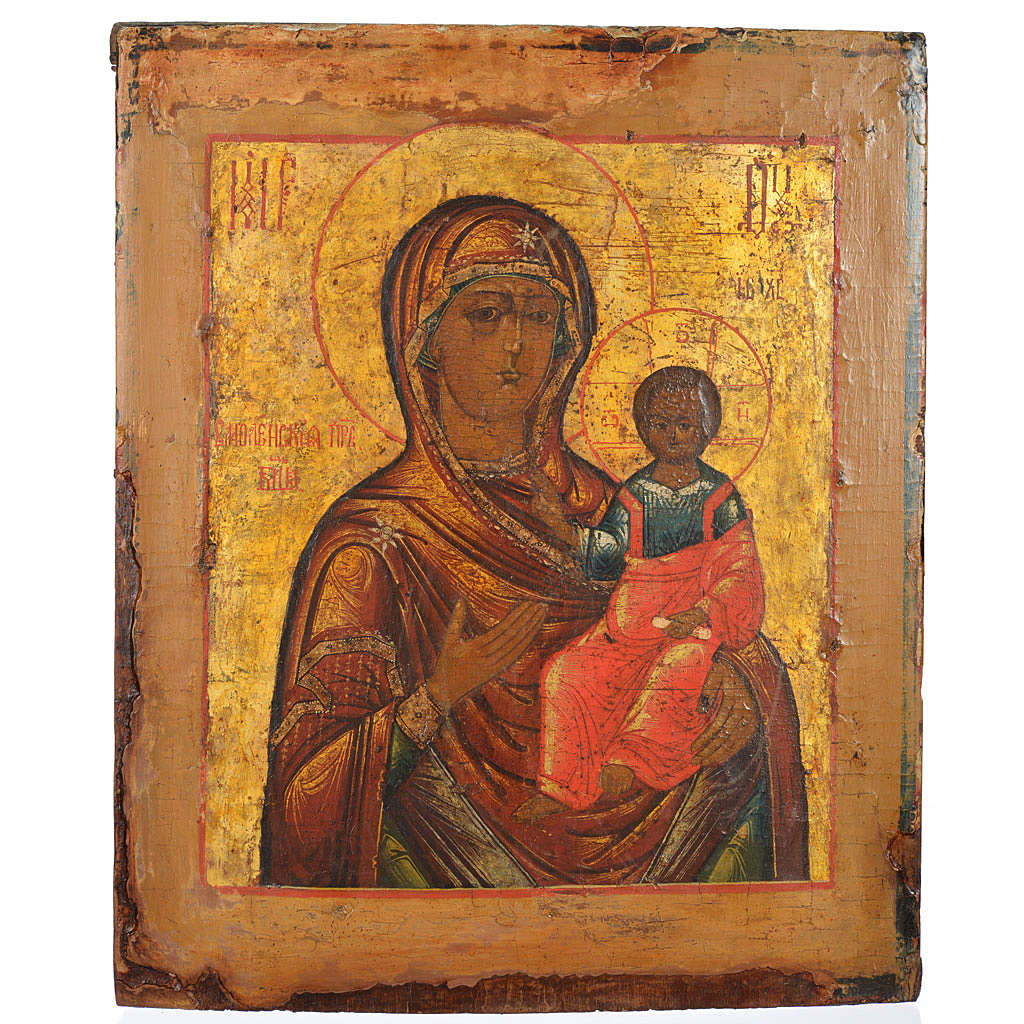 Antique Russian icon, Our Lady of Smolensk XVIII century | online sales ...