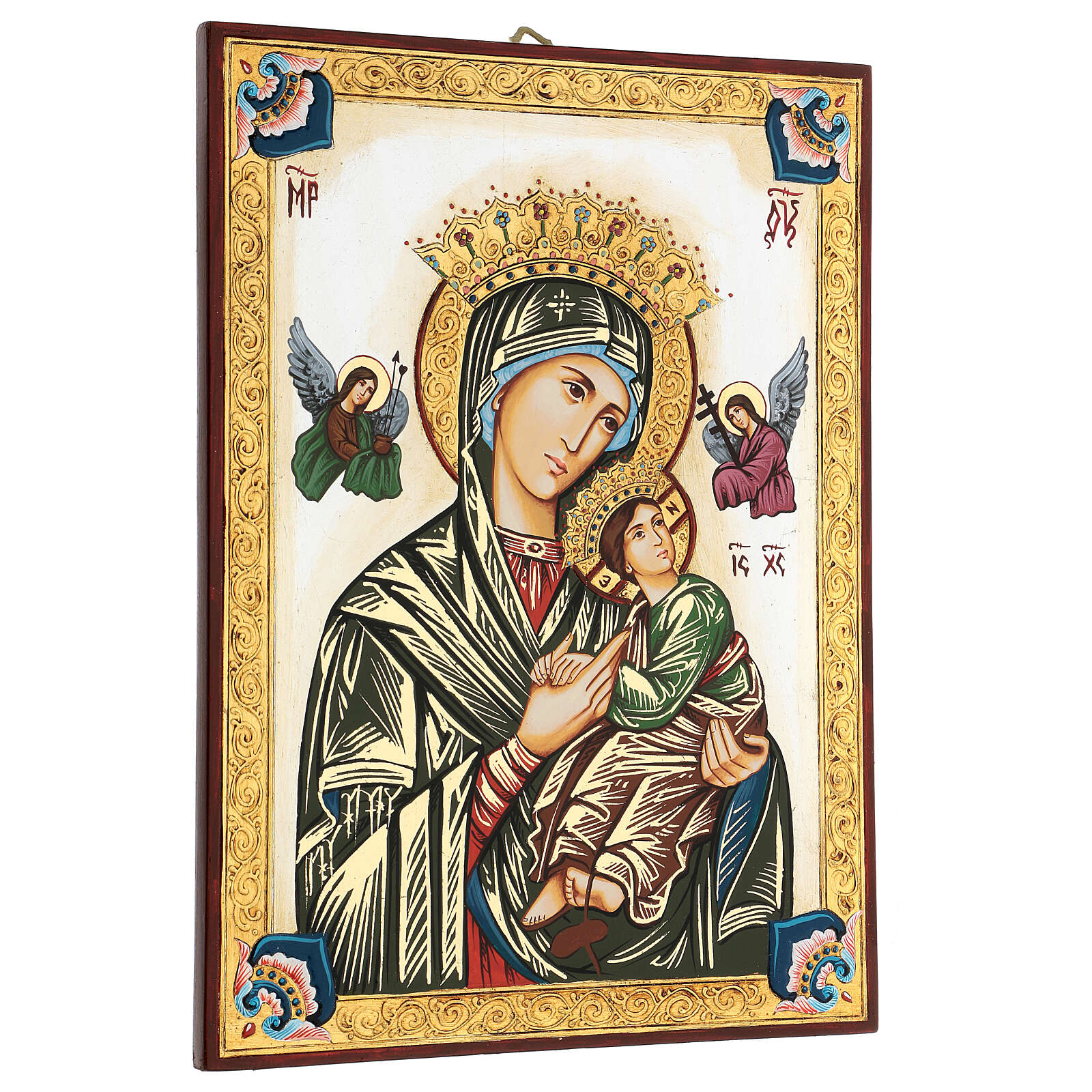 Our Lady of perpetual help icon with polychrome decorations | online ...