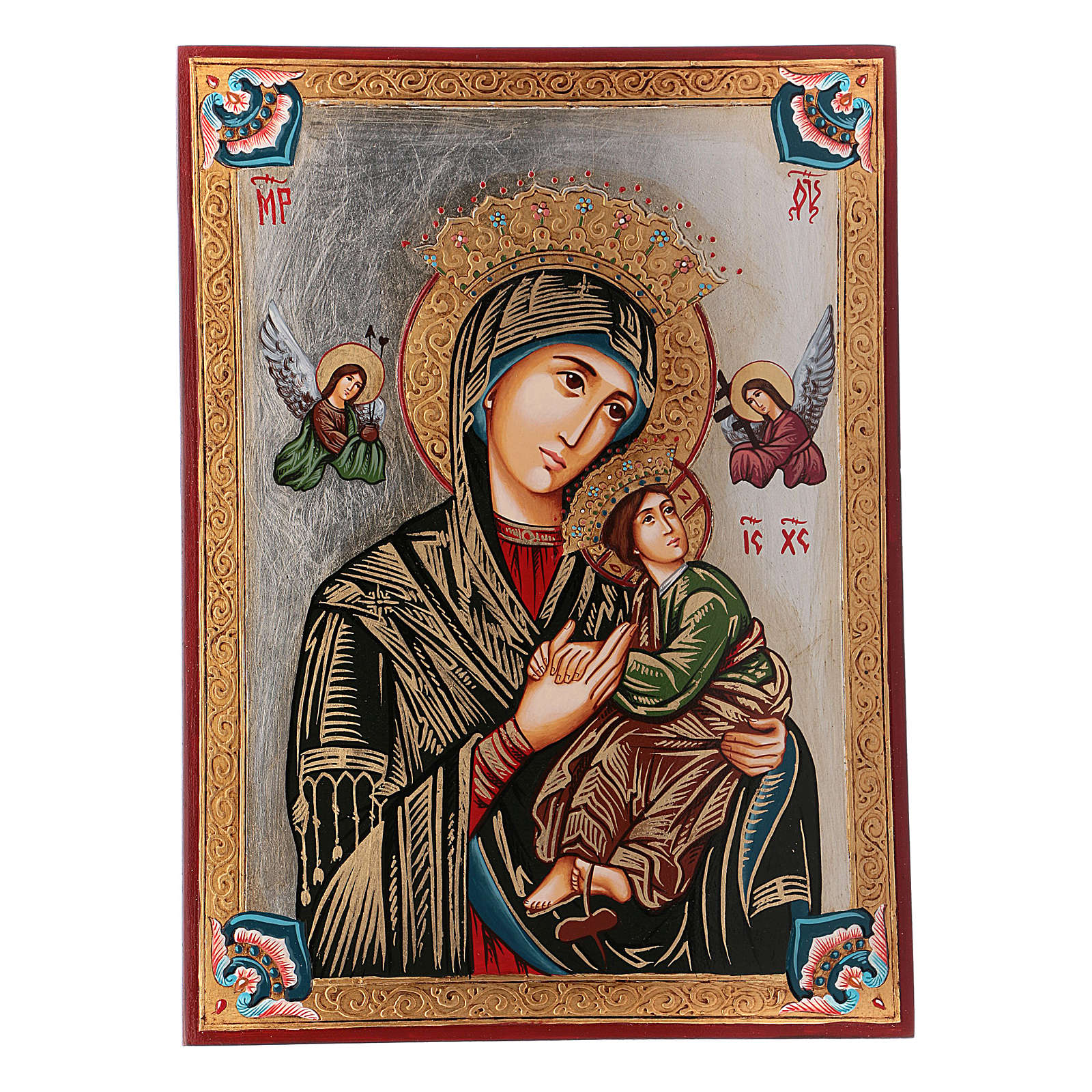 Our Lady of perpetual help icon with polychrome decorations | online ...