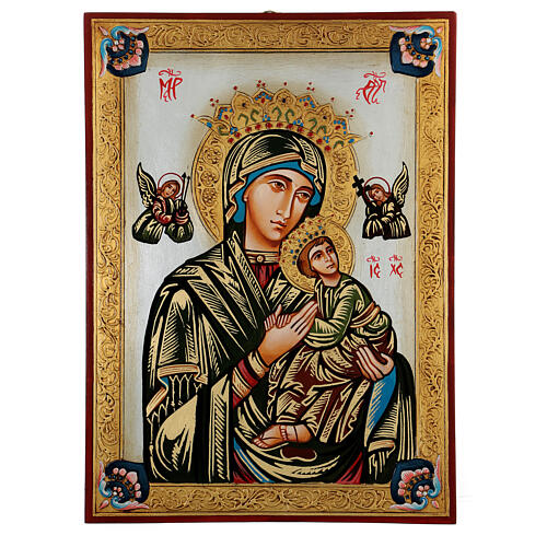 Our Lady of perpetual help icon with polychrome decorations | online ...