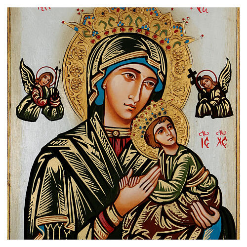 Our Lady of perpetual help icon with polychrome decorations | online ...