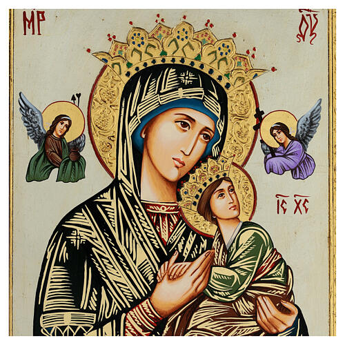 Our Lady of perpetual help icon with polychrome decorations | online ...