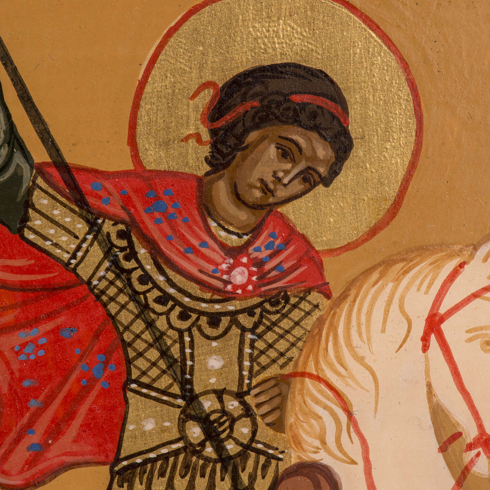 Russian icon St George and the dragon, painted 20x17 cm | online sales ...