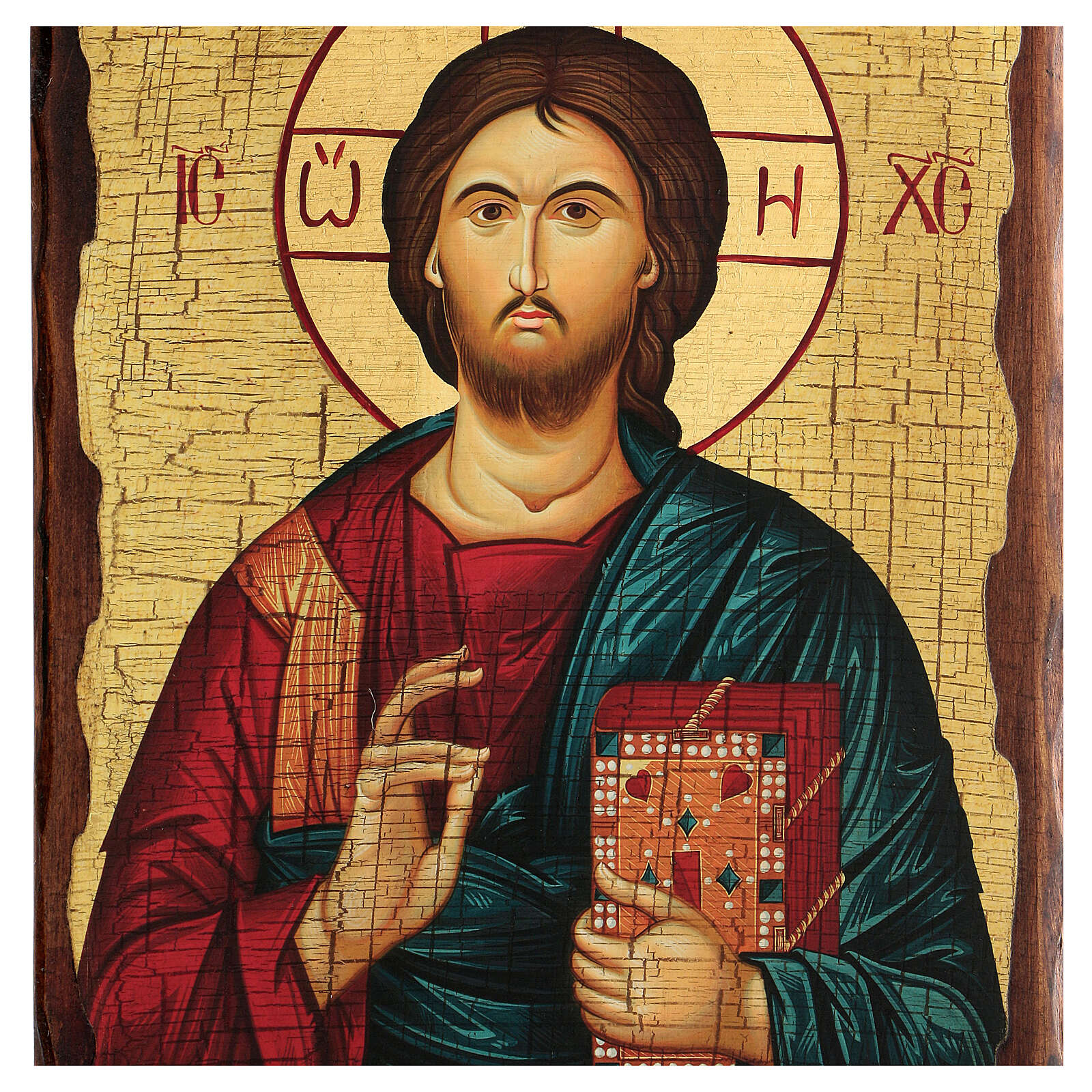 Russian icon Christ Pantocrator, painted and decoupaged | online sales ...