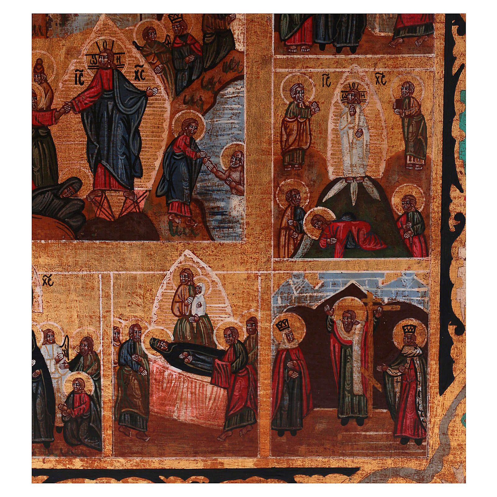 Icon of 12 Great Feasts, painted on wood 34x28 cm Russian | online ...