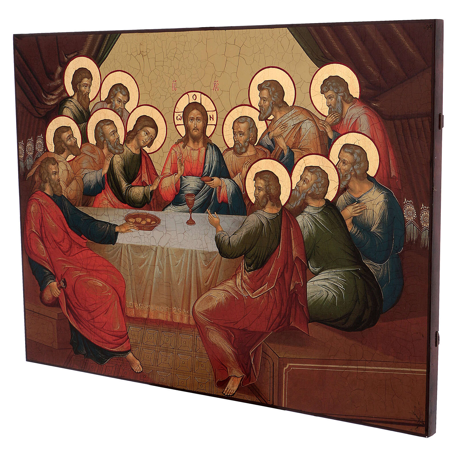Serigraph Icon Last Supper antiqued 76x100 cm Russia | online sales on ...