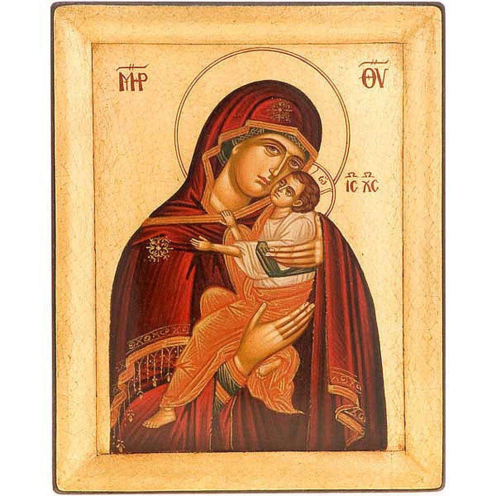 Ikone Gottesmutter Glykophilousa, roter Mantel, 20x25 cm | Online ...