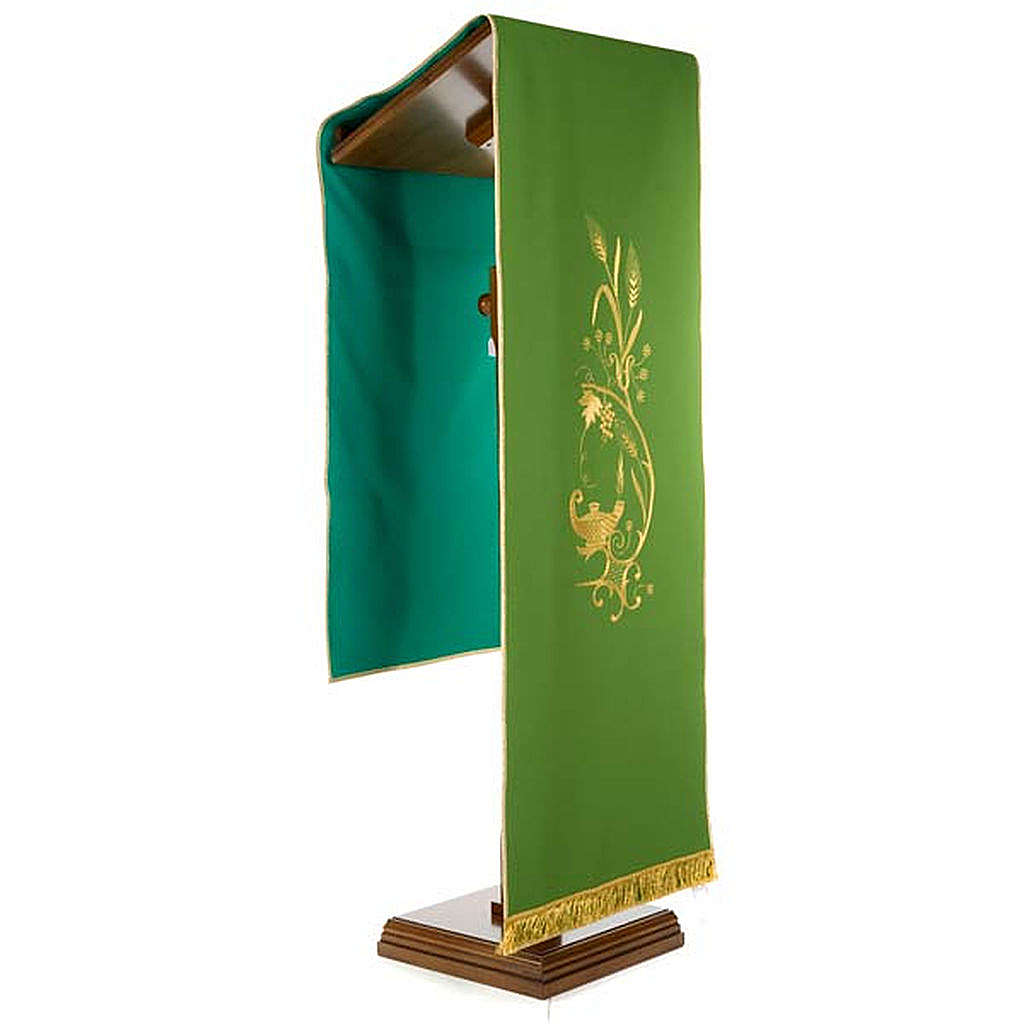 Lectern Cover with lamp, grapes, wheat symbol | online sales on HOLYART.com