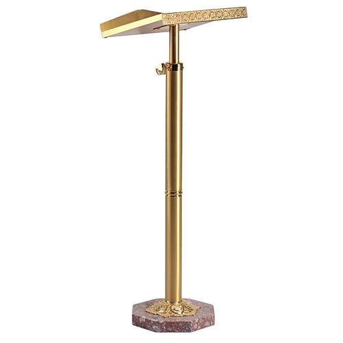 Pedestal Lectern in Golden Brass | online sales on HOLYART.com