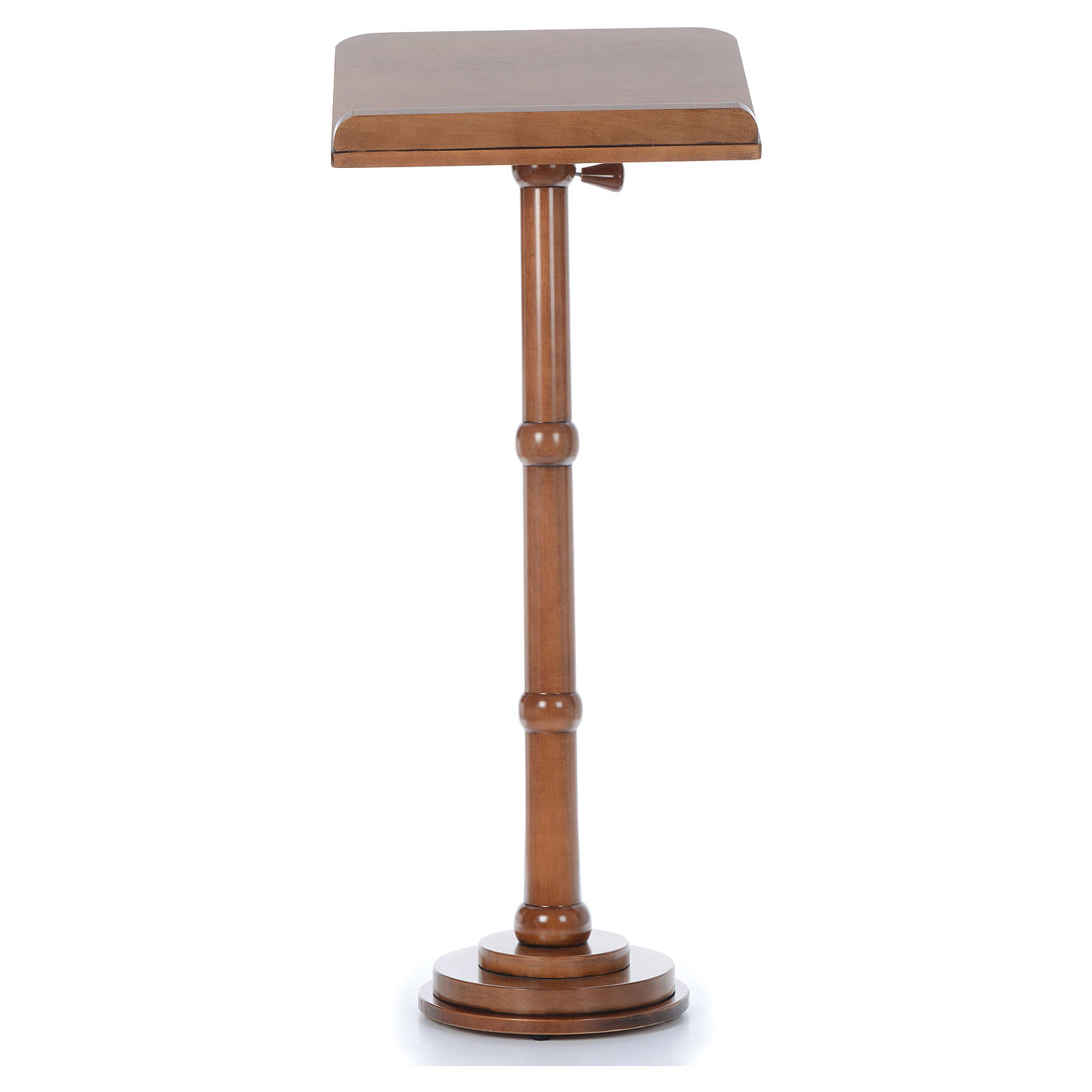 Lectern with rings and round base in light brown wood | online sales on ...