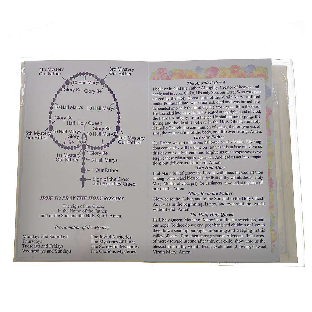 Rosary leaflet in EN or FR with rosary | online sales on HOLYART.co.uk
