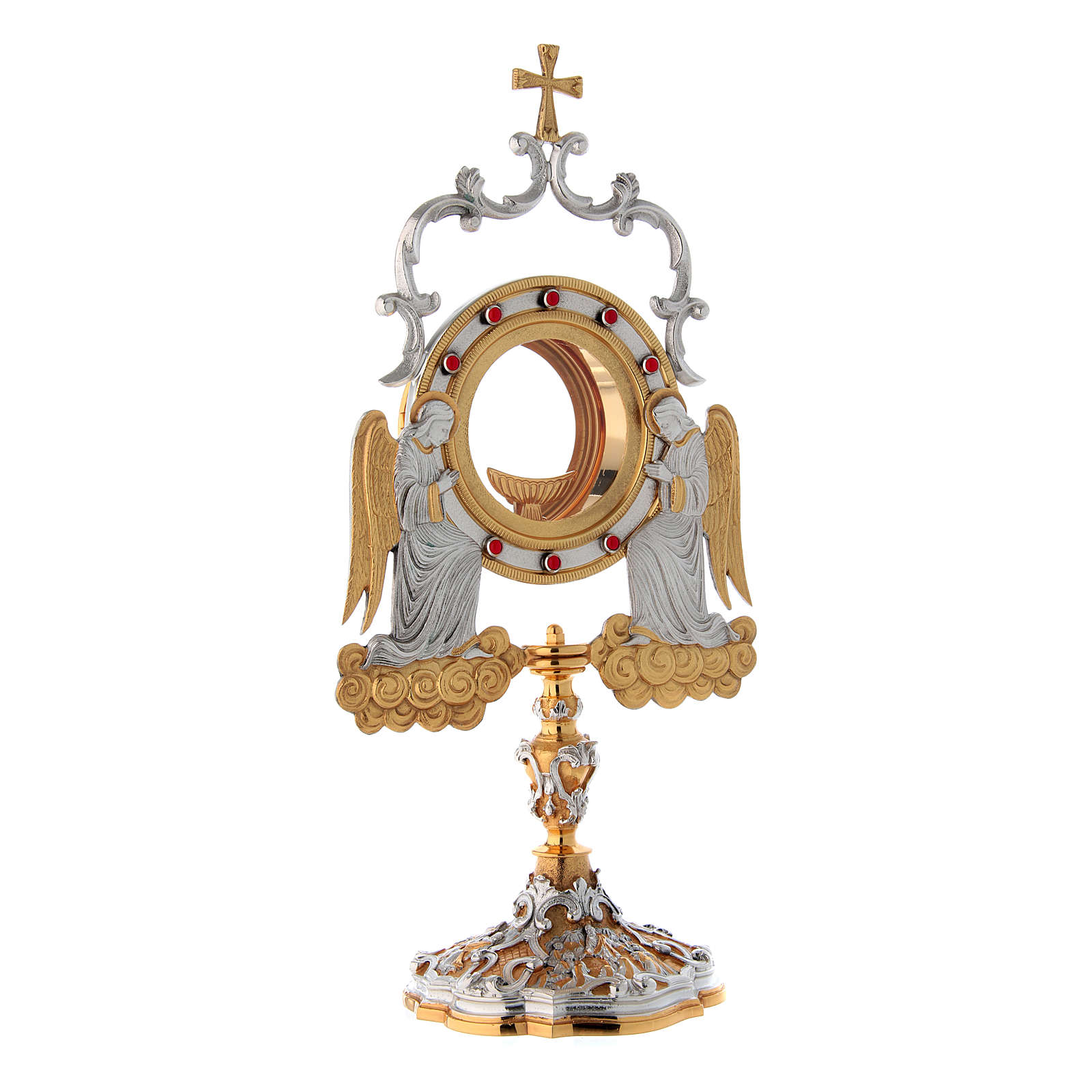 Ostensorio con pietre e angeli | vendita online su HOLYART