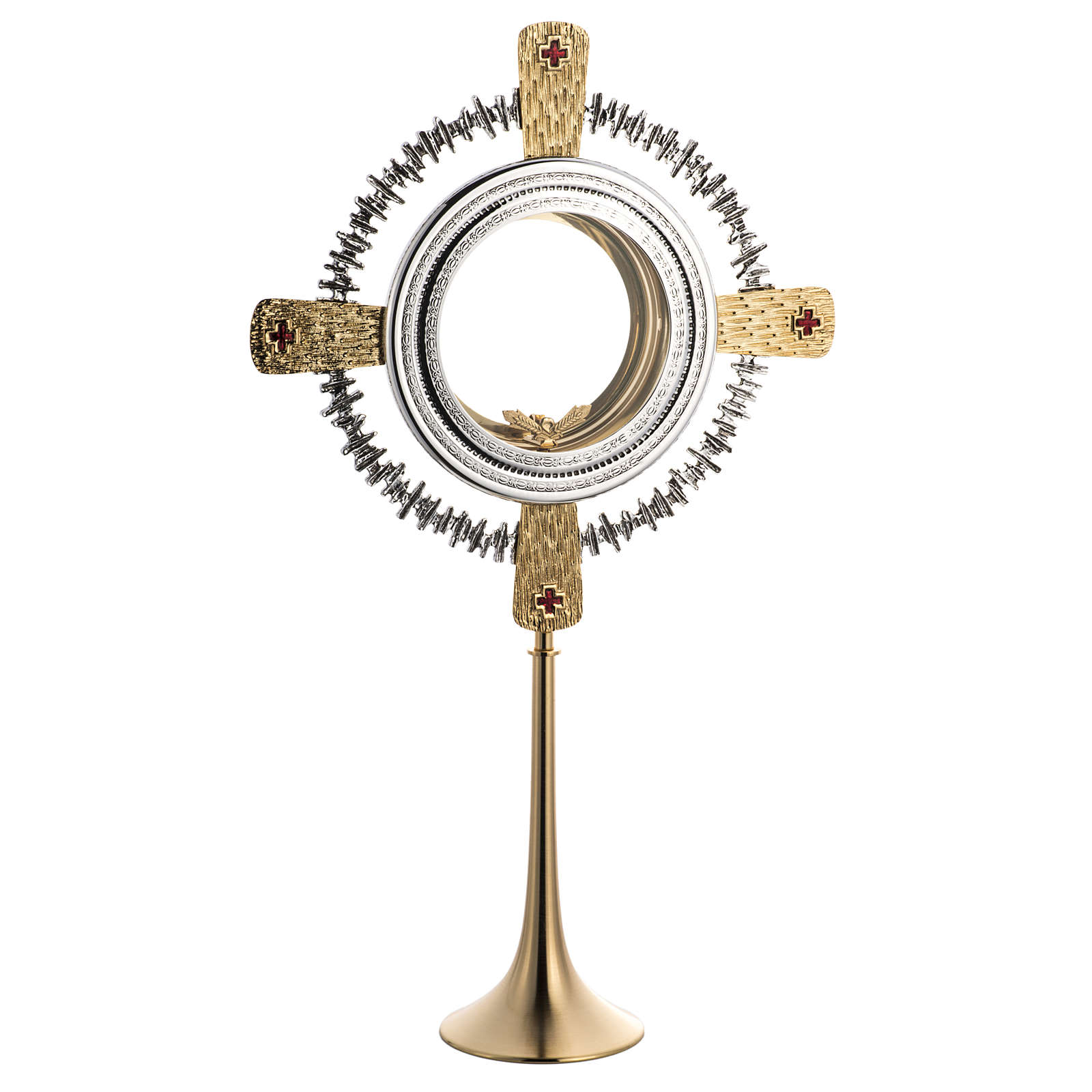 Ostensorio ostia magna smalti rossi croce | vendita online su HOLYART