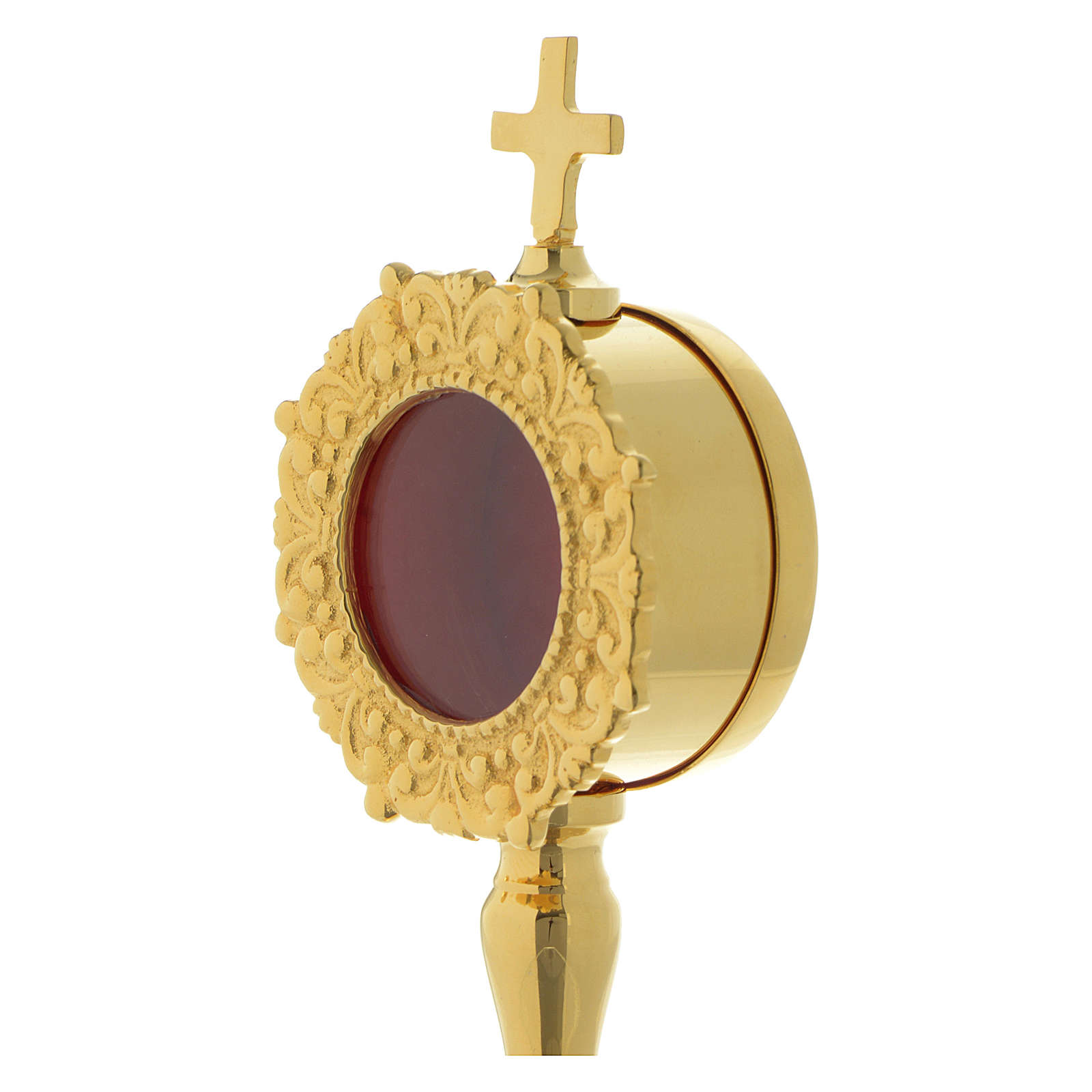Simple style reliquary in gold plated brass 8 inc | online sales on ...
