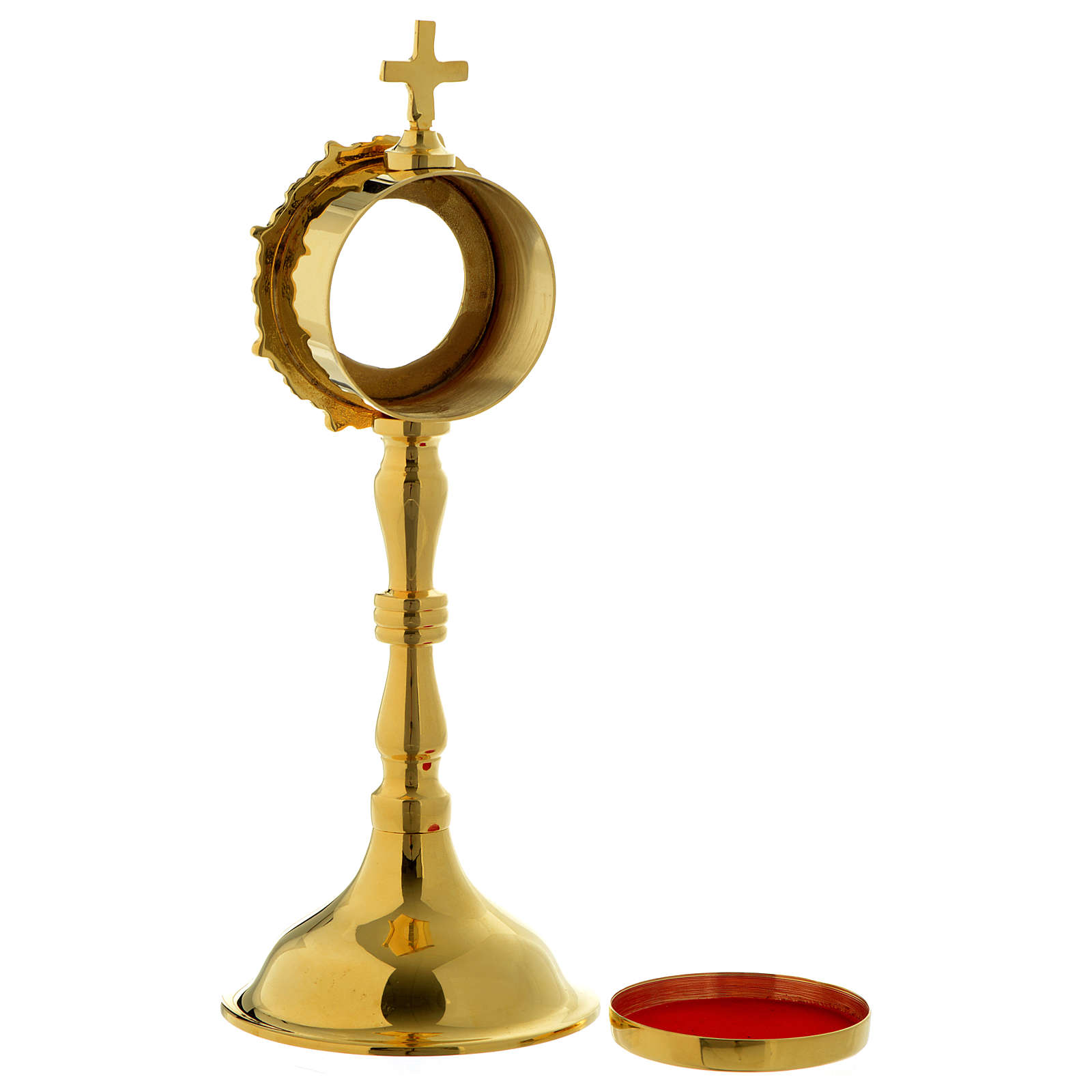 Simple style reliquary in gold plated brass 8 inc | online sales on ...