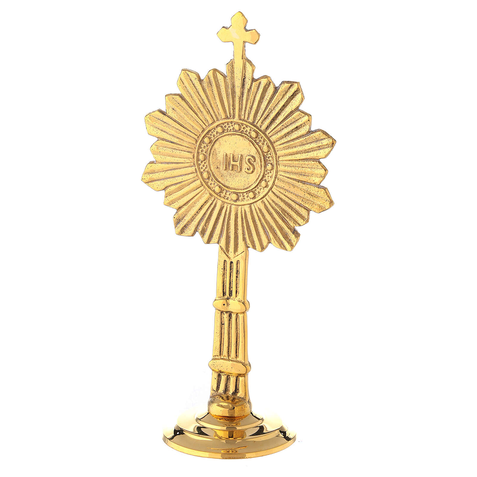 Mini monstrance in golden brass 15 cm | online sales on HOLYART.co.uk