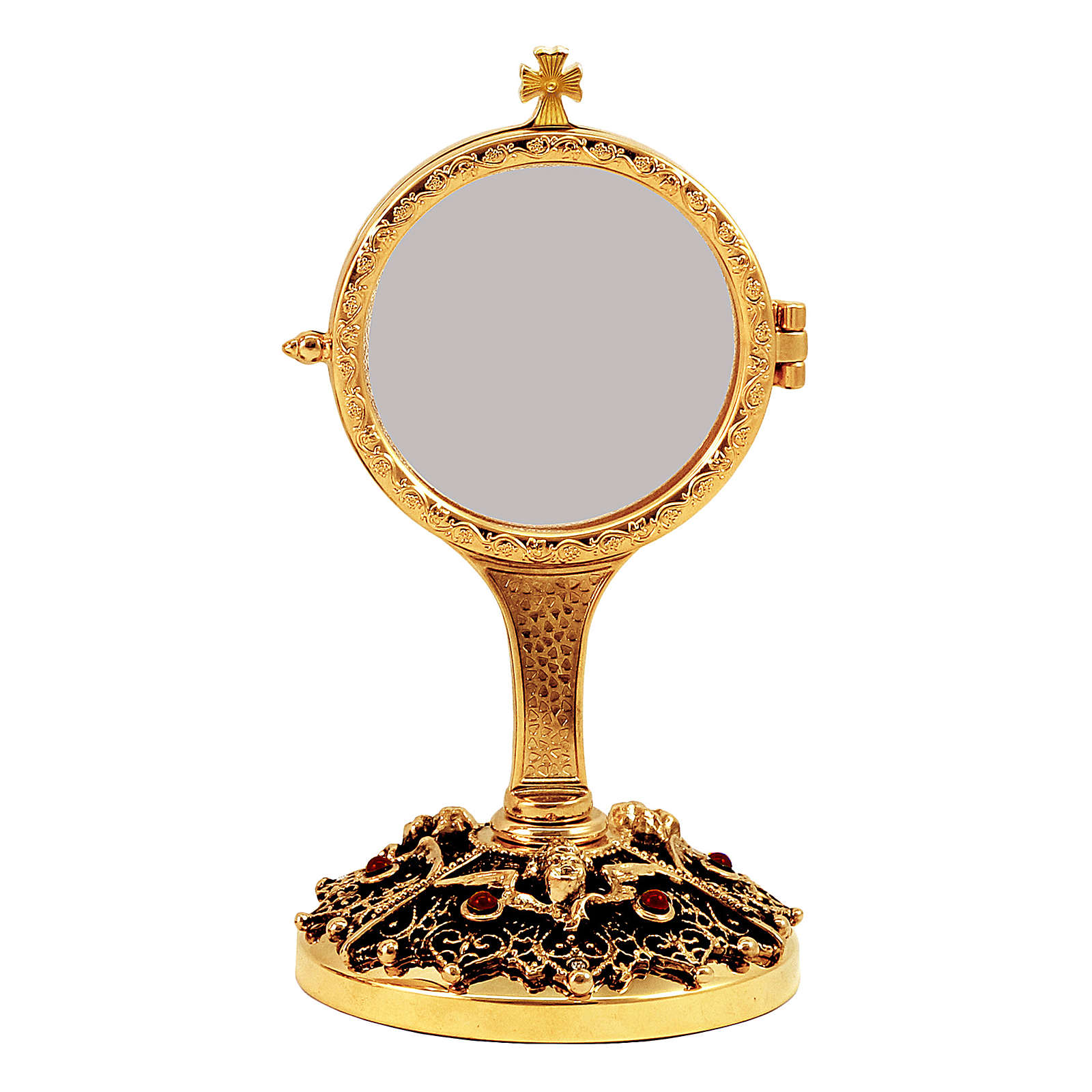 Monstrance with angel decoration on the base, h. 18 cm | online sales ...