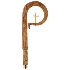 Báculo Pastoral madera dura de olivo Asís | venta online en HOLYART
