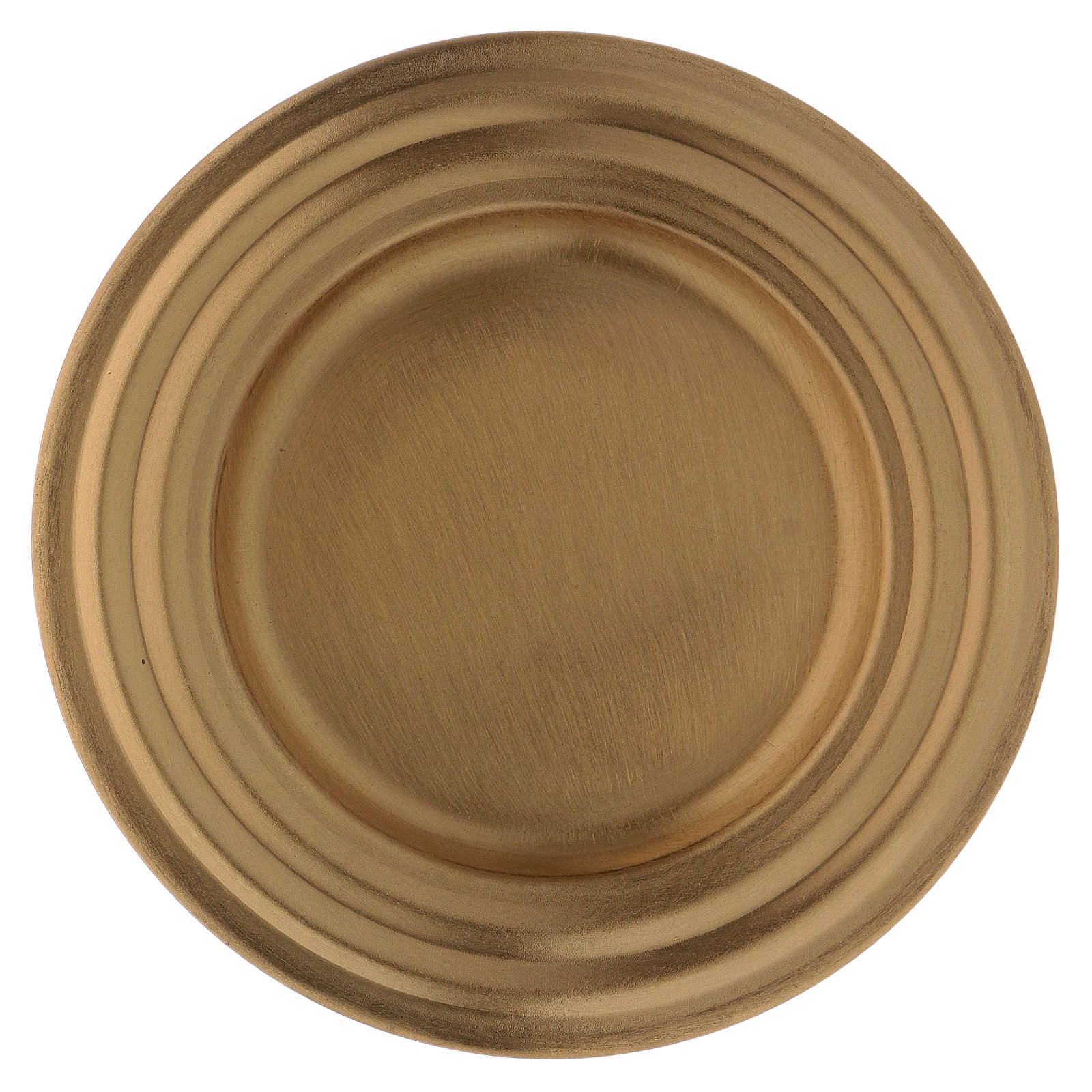 Plato portavela de latón dorado opaco 13 cm | venta online en HOLYART