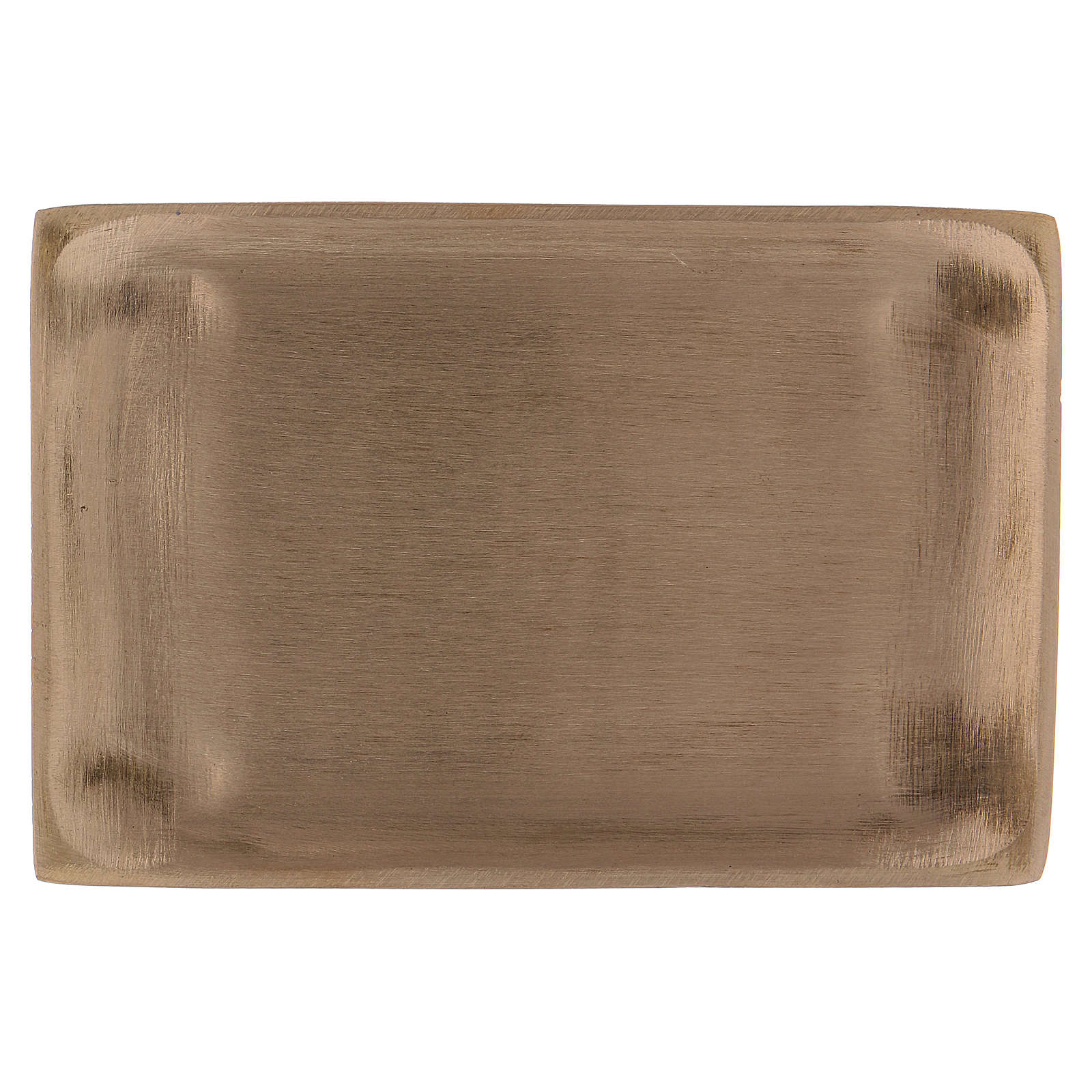 Platillo portavela latón dorado opaco rectangular 11x8 cm | venta ...