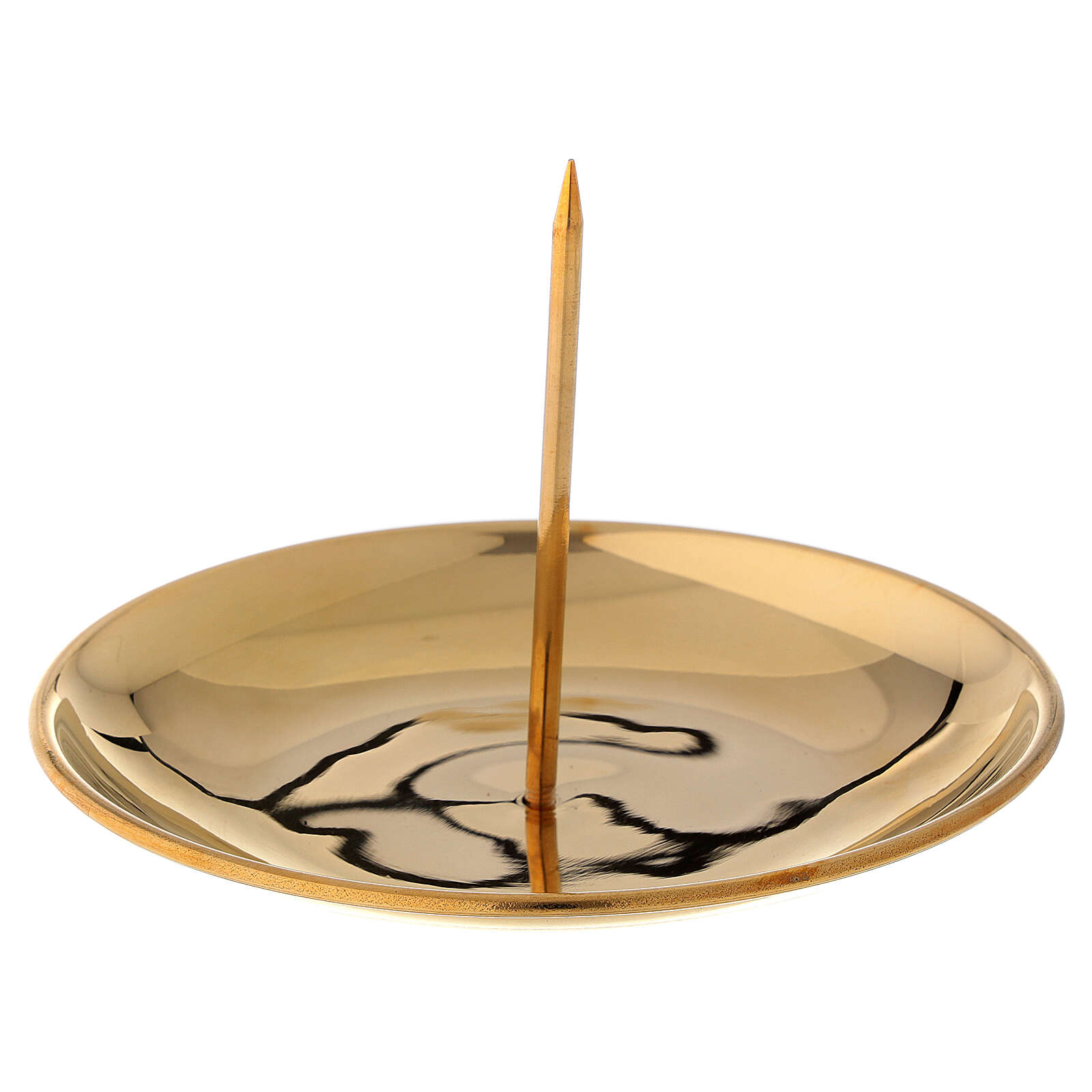 Candle spike for Advent wreath polished gold plated brass d. | online ...