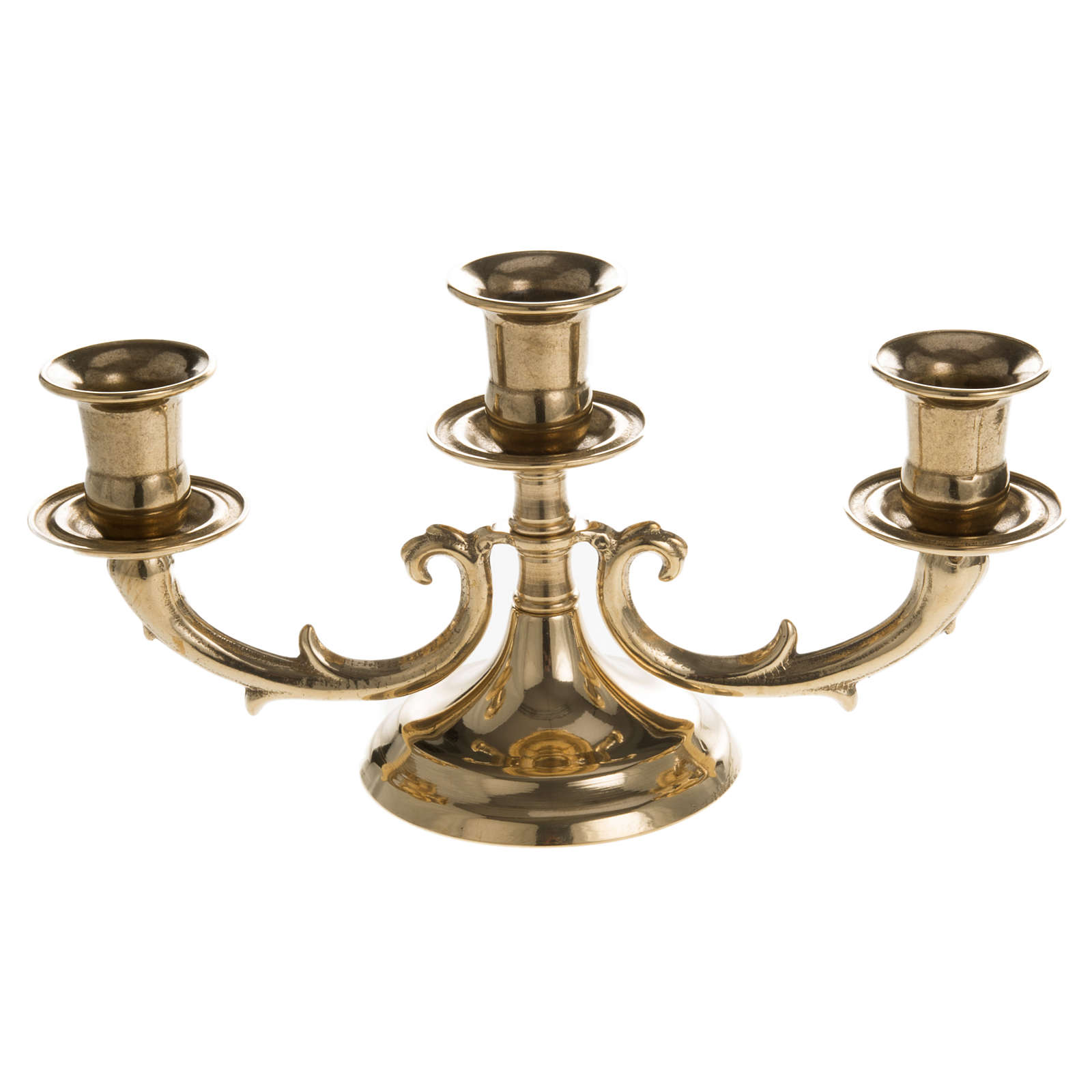 3 branches candelabrum in brass | online sales on HOLYART.com