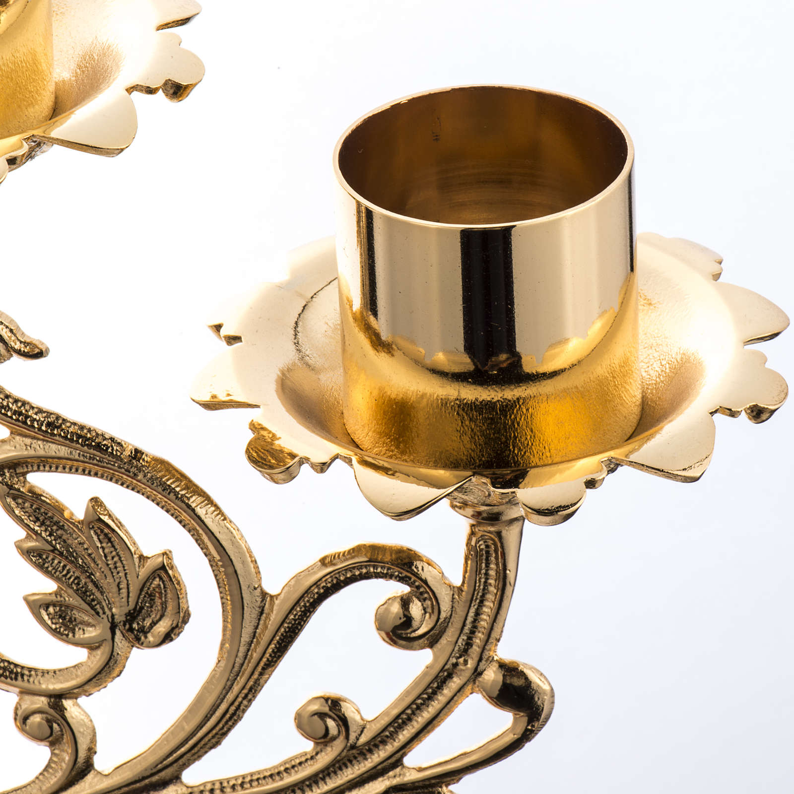 Candelabro barroco en latón fundido 5 llamas | venta online en HOLYART