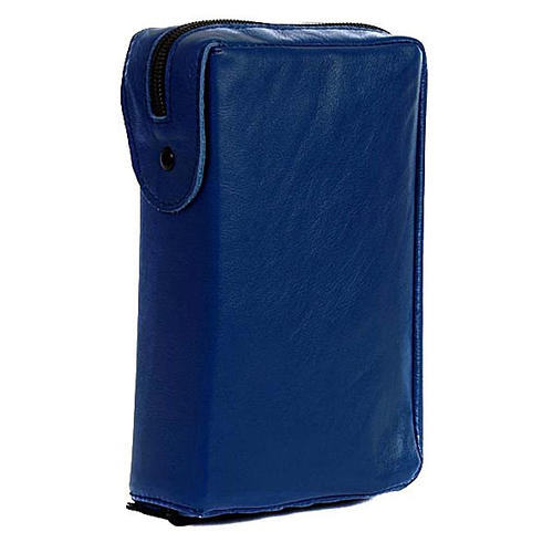 Blue leather 1 volume bookcase | online sales on HOLYART.com