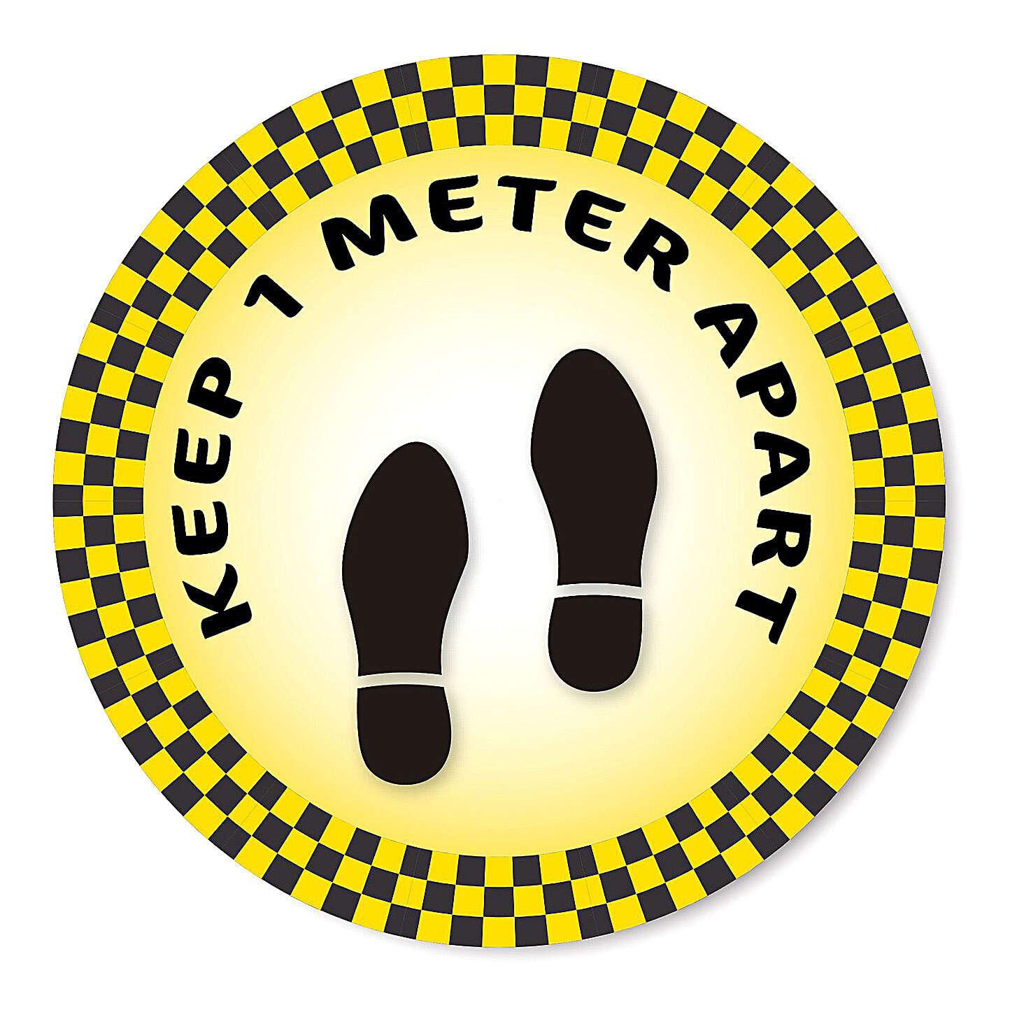 Removable stickers 6 PIECES - KEEP 1 METER APART - 6 in | online sales ...