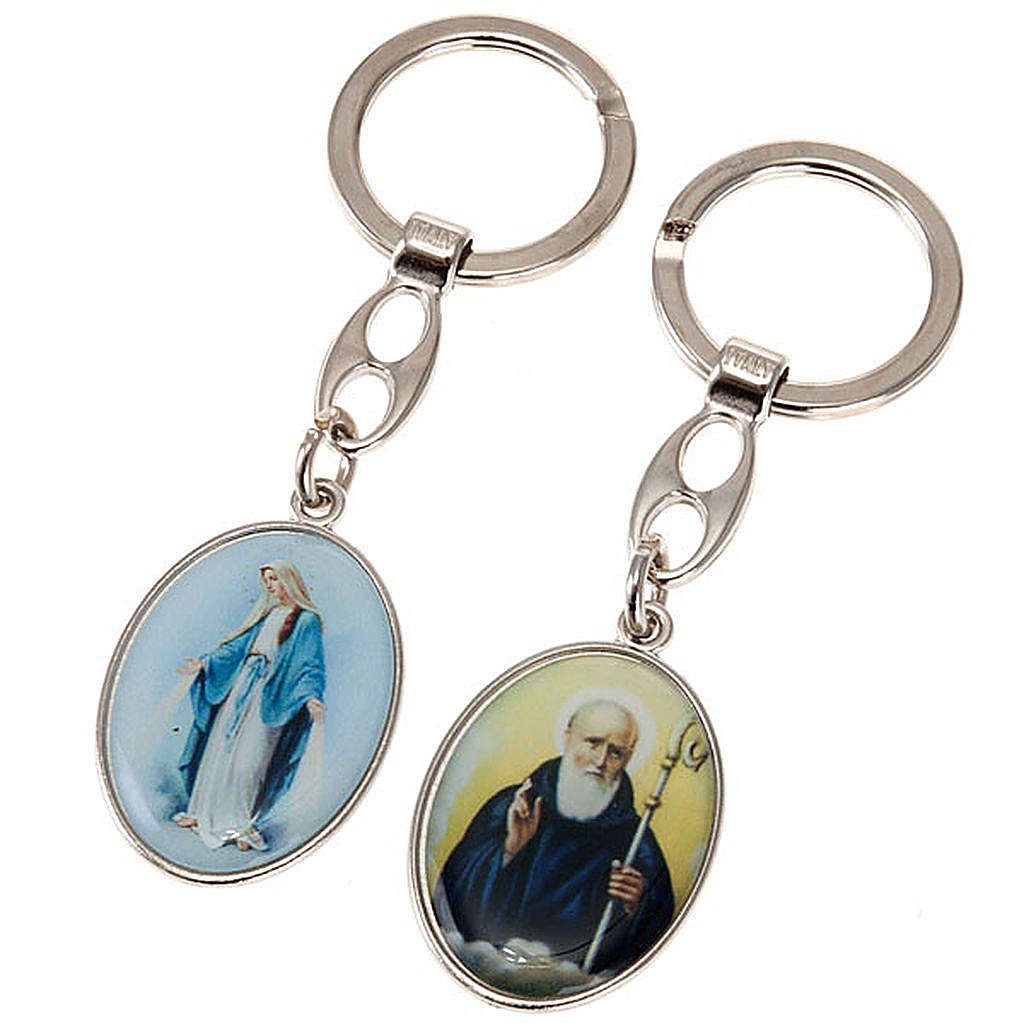 Oval keyring with images | online sales on HOLYART.co.uk