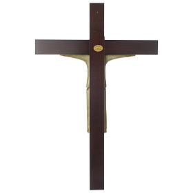 Crucifix décoré vert croix acajou porcelaine 65x42 cm | vente en ligne ...